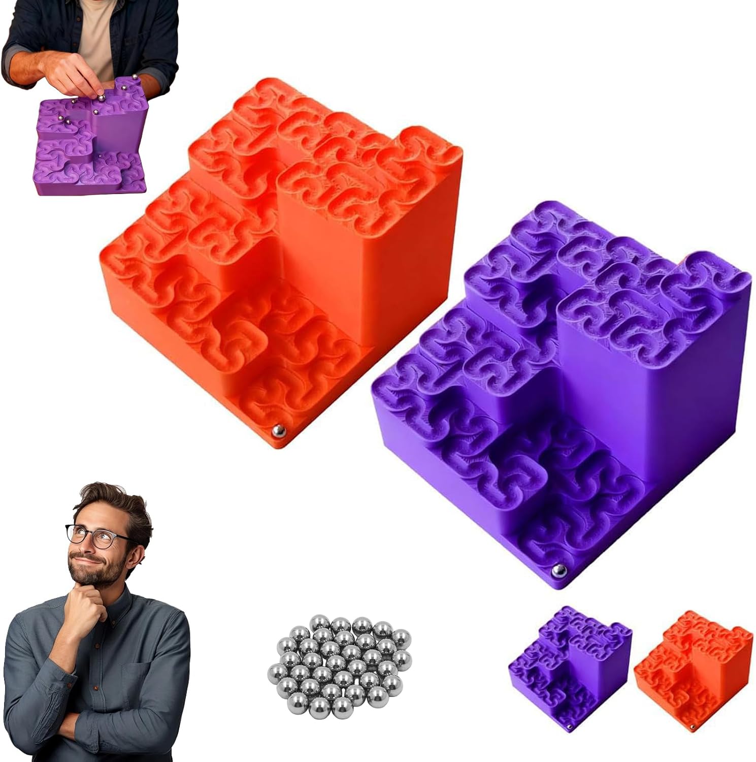 Amazon.com: 3D Printed Hilbert Curve Marble Run, Endless Looping ...