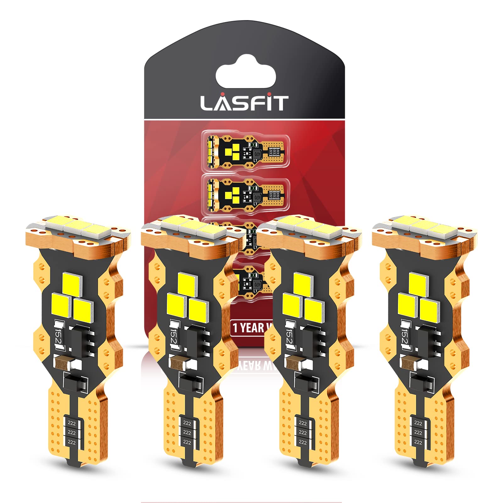4 Pack Lasfit 921 912 T15 W5w Led Bulbs Error | Desertcart INDIA