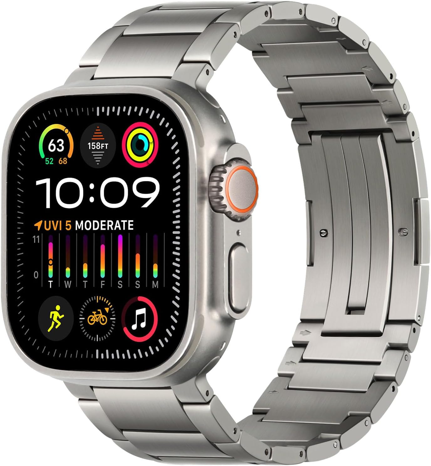Spigen Modern Fit Titanium Armband Entwickelt für Apple Watch Ultra 2/1 ...