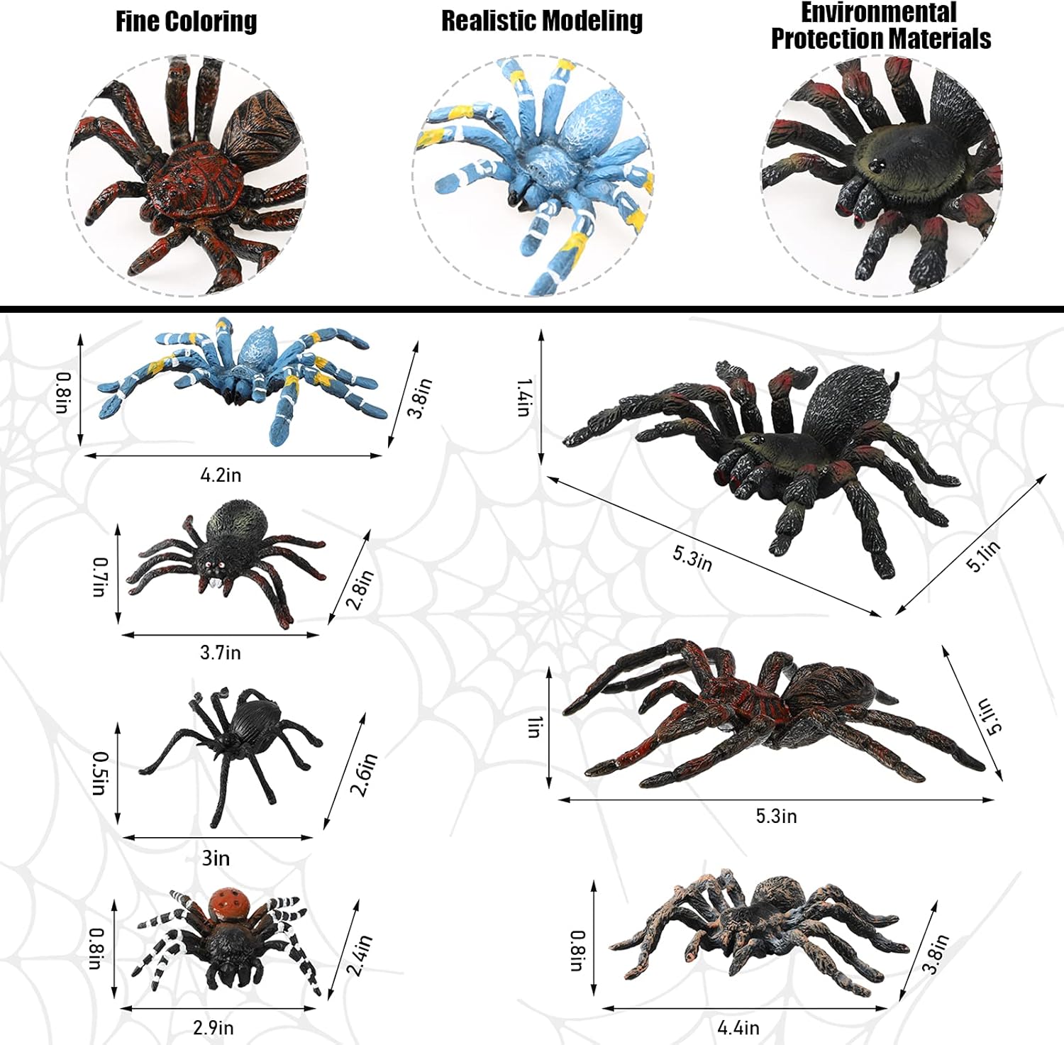 Realistic Spider Toy - Set of 8 Spider Figures - Philippines | Ubuy