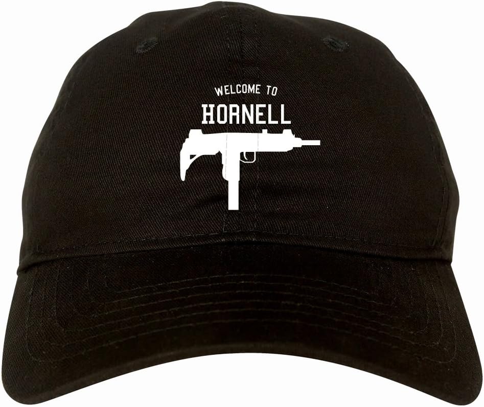 Welcome to Hornell Uzi Machine Gun New York City 6 Panel Dad Hat Cap ...