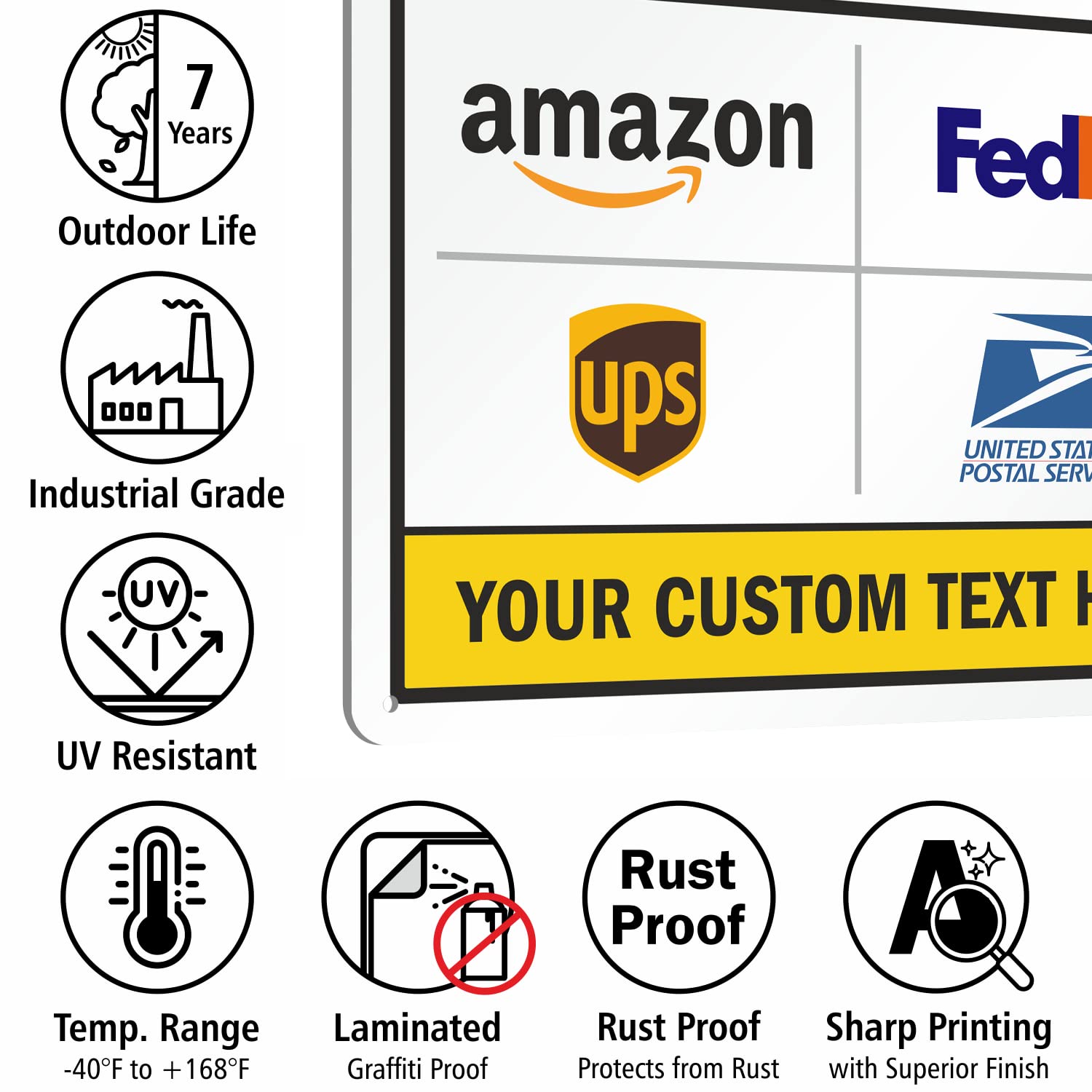 Snapklik.com : SmartSign Custom Package Delivery Sign - 10" X 14", Add ...