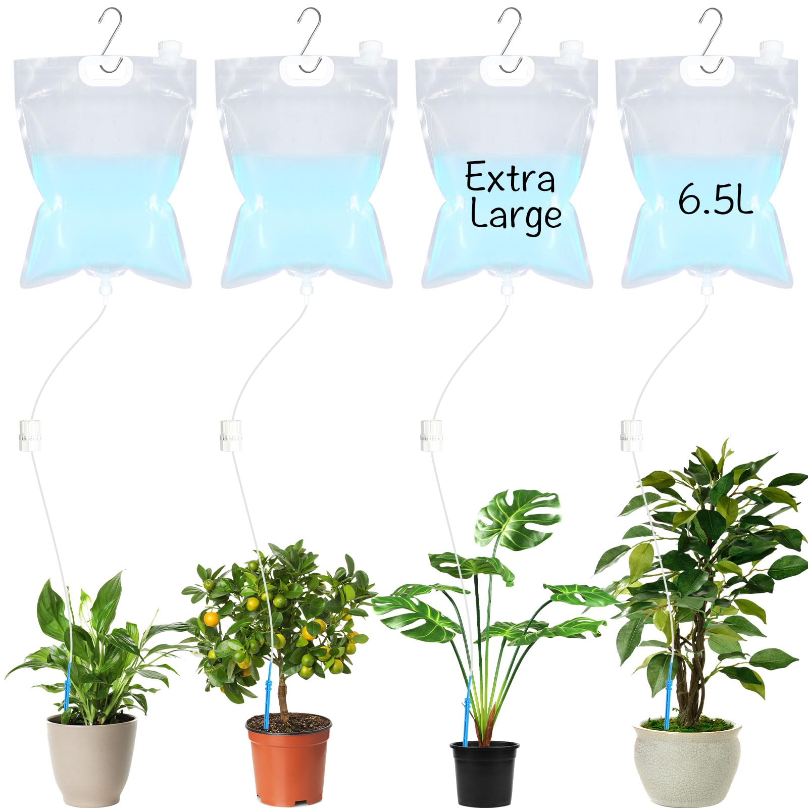 Amazon.com : Ziliny 4 Pcs 6.5 L Extra Large Plant Drip Irrigation Bag ...