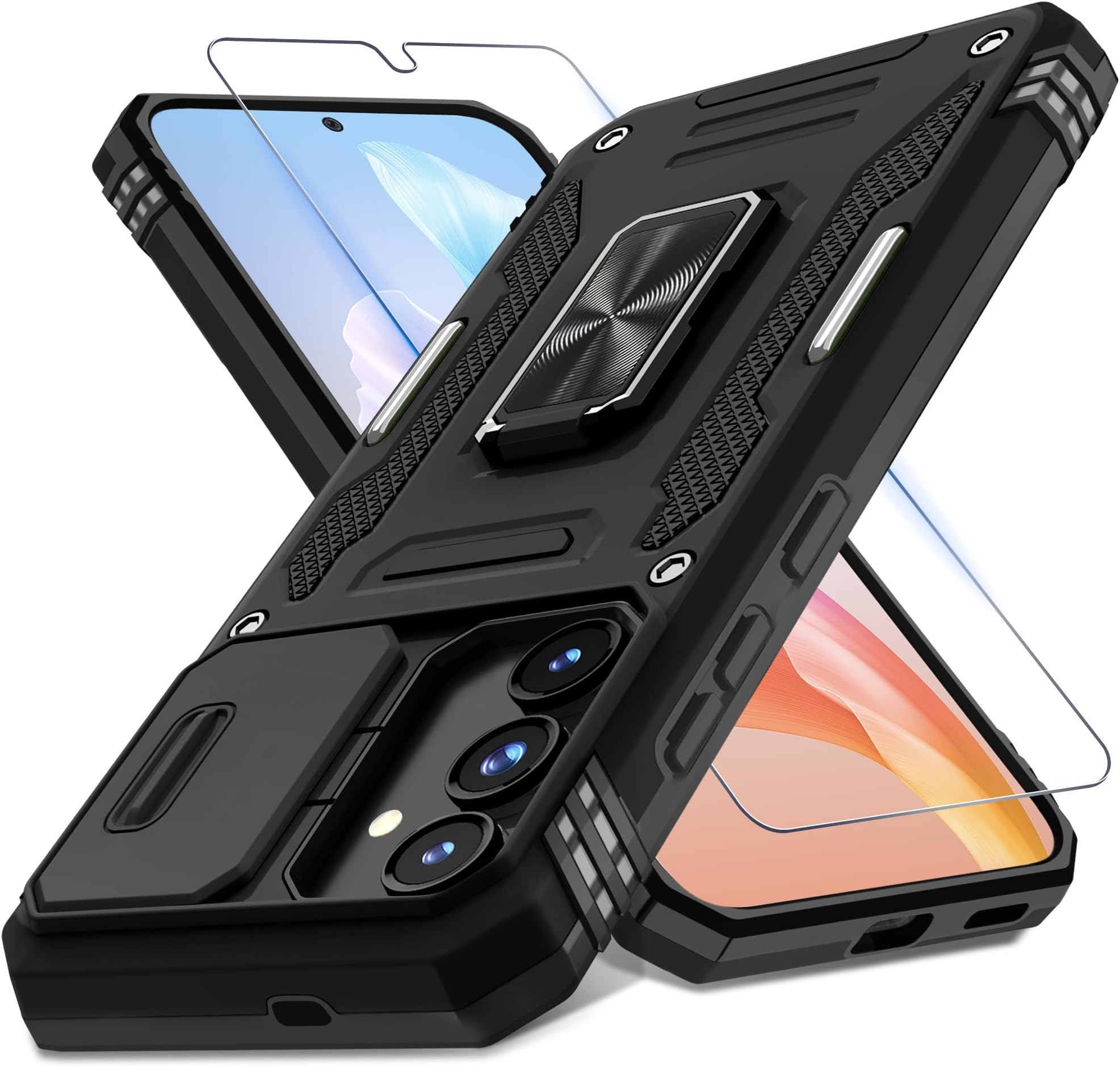 Amazon.com: for Samsung Galaxy S24 Case with Screen Protector, Military ...