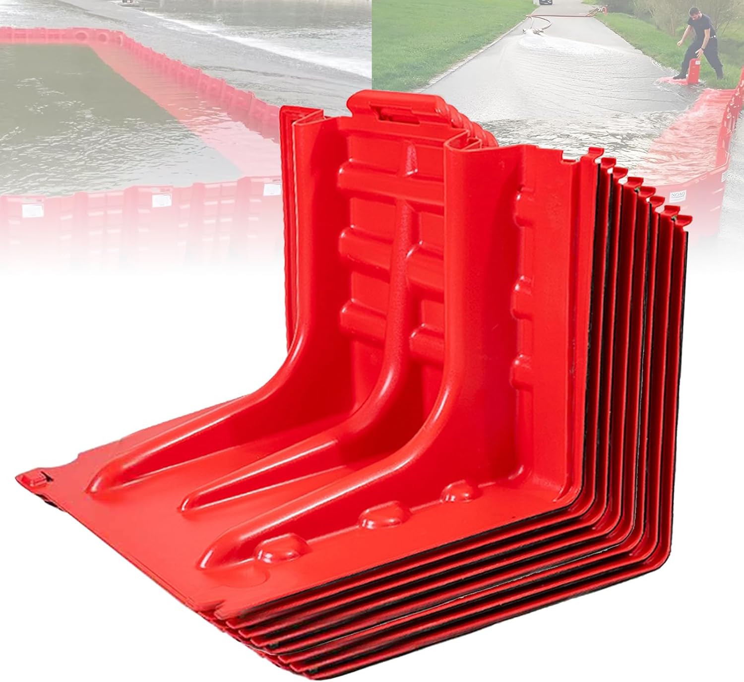 Amazon.com: L Shaped Flood Barrier, Home Flood Barrier Reusable Water ...