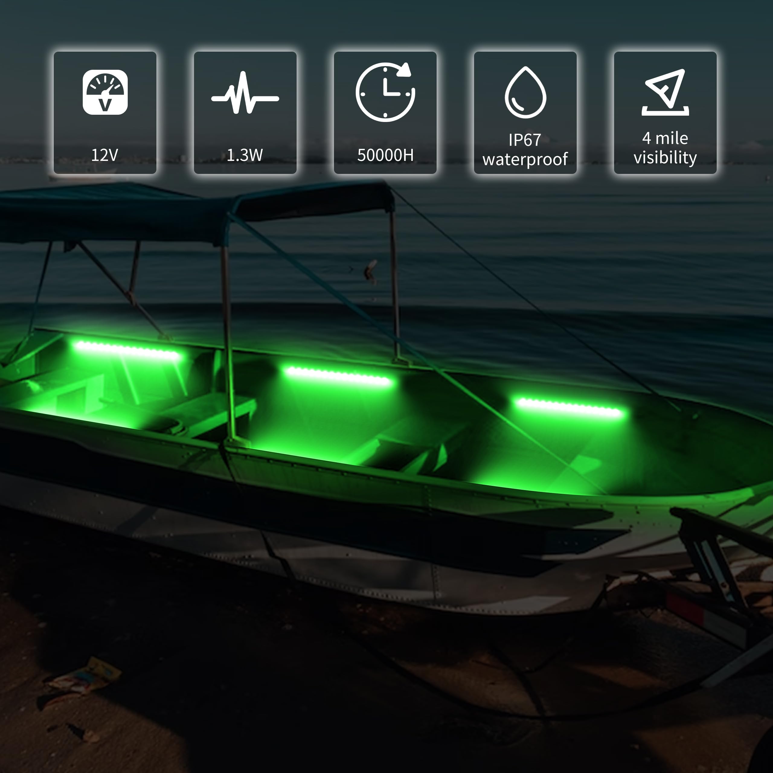 Snapklik.com : LED Boat Interior Lights, Boat Strip Lights Marine Led Lighting Waterproof Strip ...