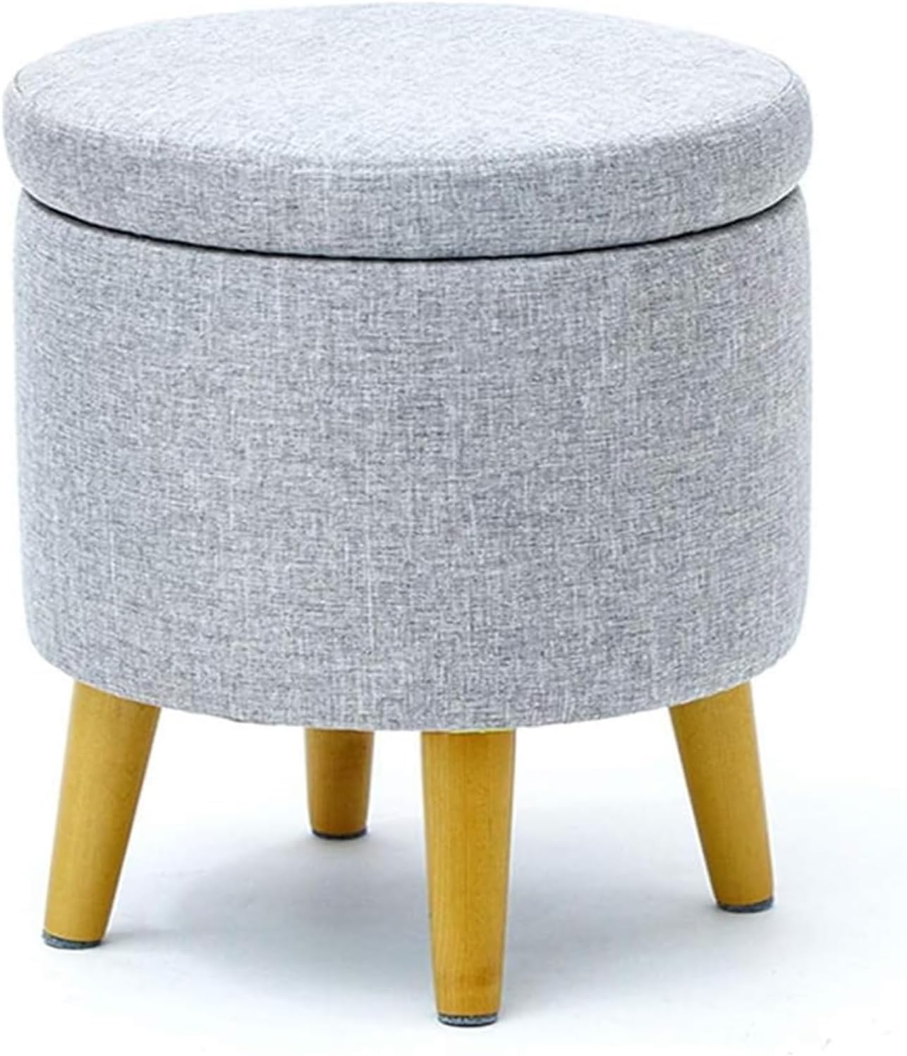 Amazon｜オスマンフットレスト Foot Stool Storage Ottoman Round Footstool With ...