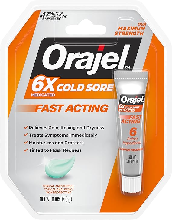 Amazon.com: Orajel Moisturelock Cold Sore Symptom Treatment, Cream 0. ...