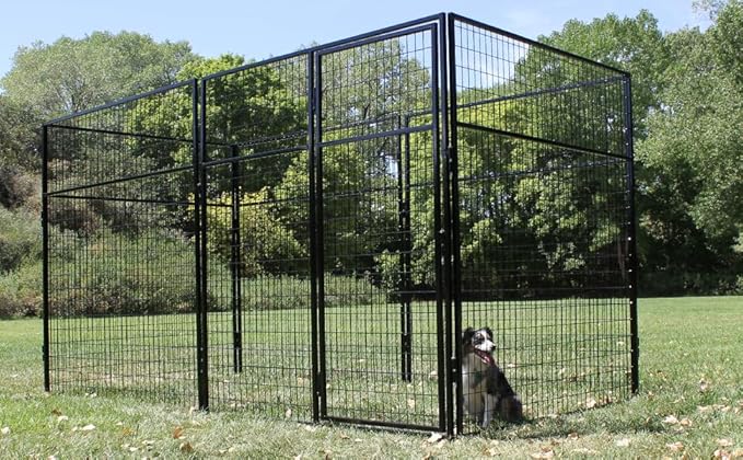 Amazon.com: K9 Kennel Store 7' Tall 8’ X 16’ Welded Wire Basic Dog ...