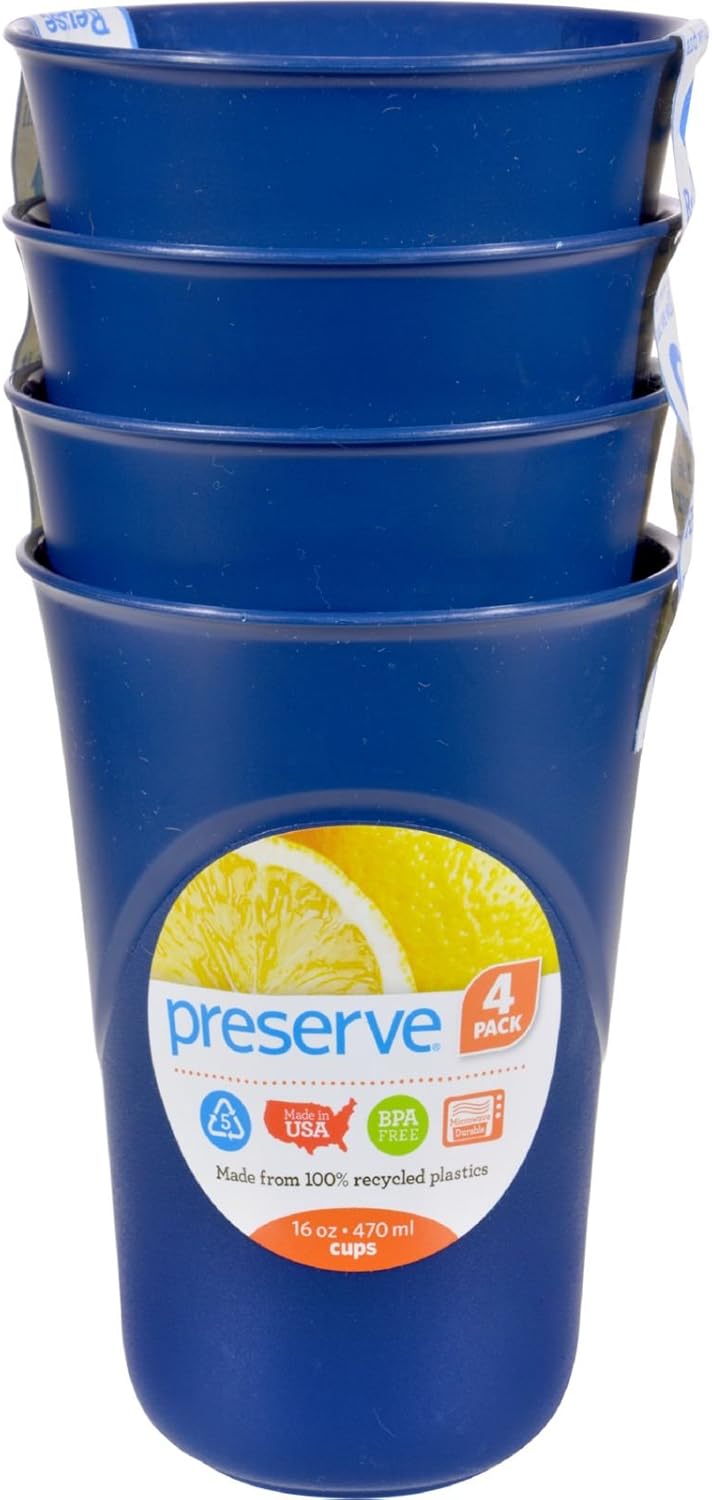 Amazon.com: Preserve Everyday Cups, Midnight Blue - (Case of 8 - 4 Ct ...