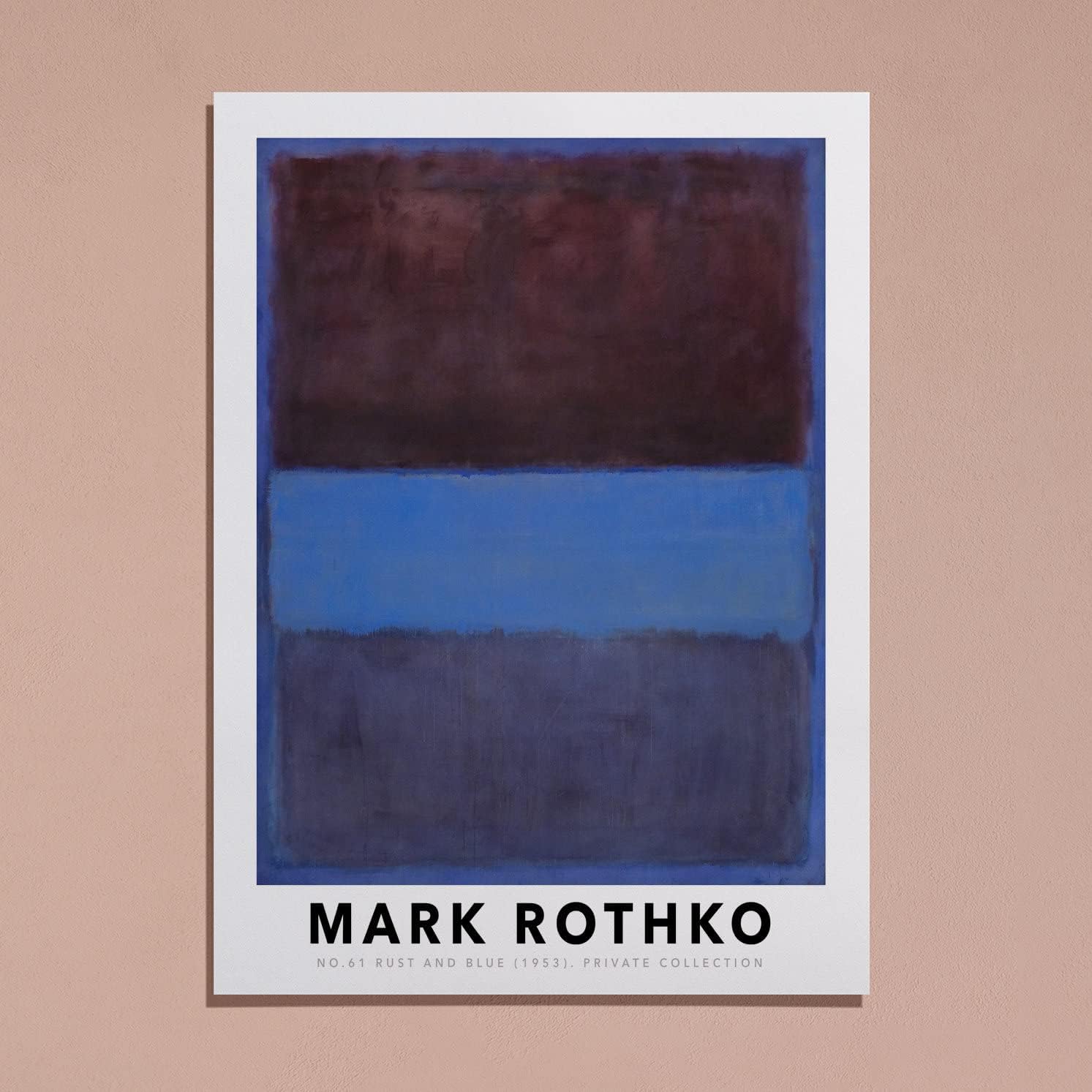 Impresión artística para pared Mark Rothko No. 61 Rust and Blue 1953 ...