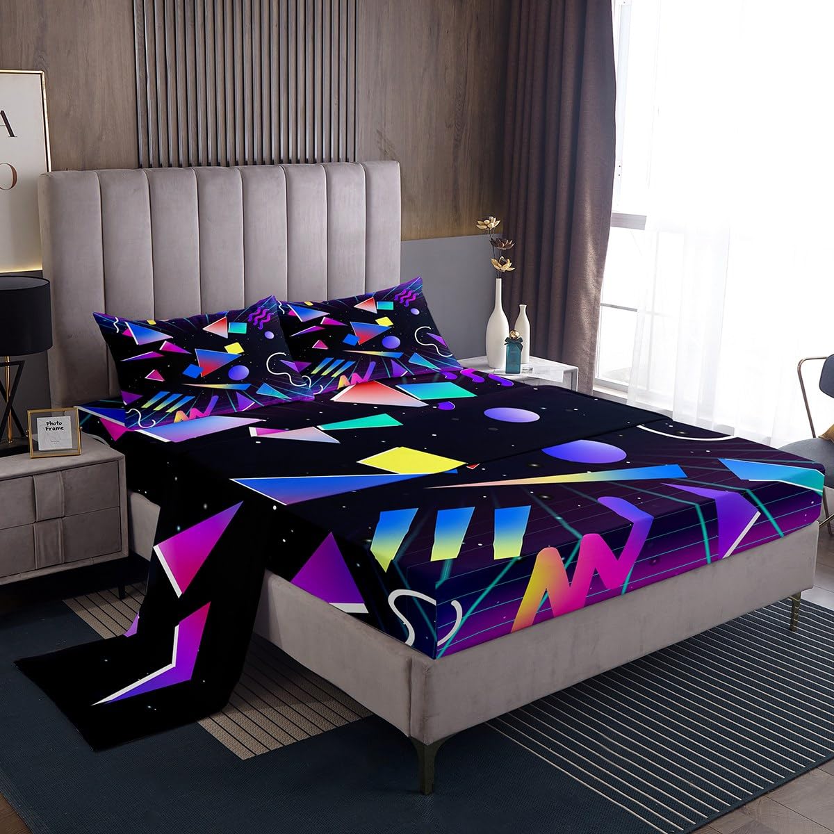 Erosebridal Kids Decorative Bed Sheets Twin Blue with Multicolor ...