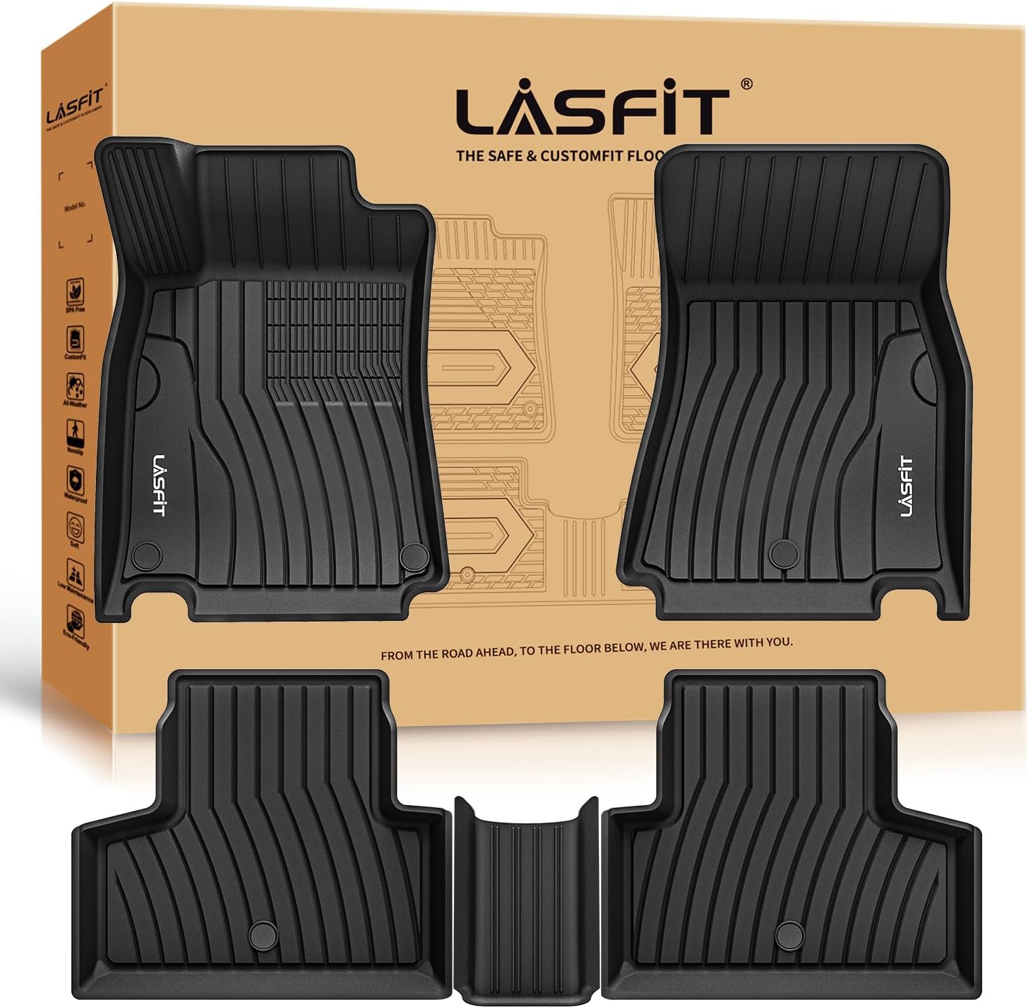 Amazon.com: San Auto Car Floor Mats Liners Custom Fit for Mercedes Benz ...
