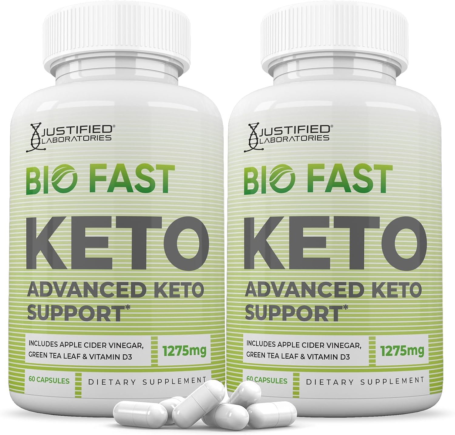 Amazon.com: Justified Laboratories (2 Pack) Bio Fast Keto ACV Pills ...