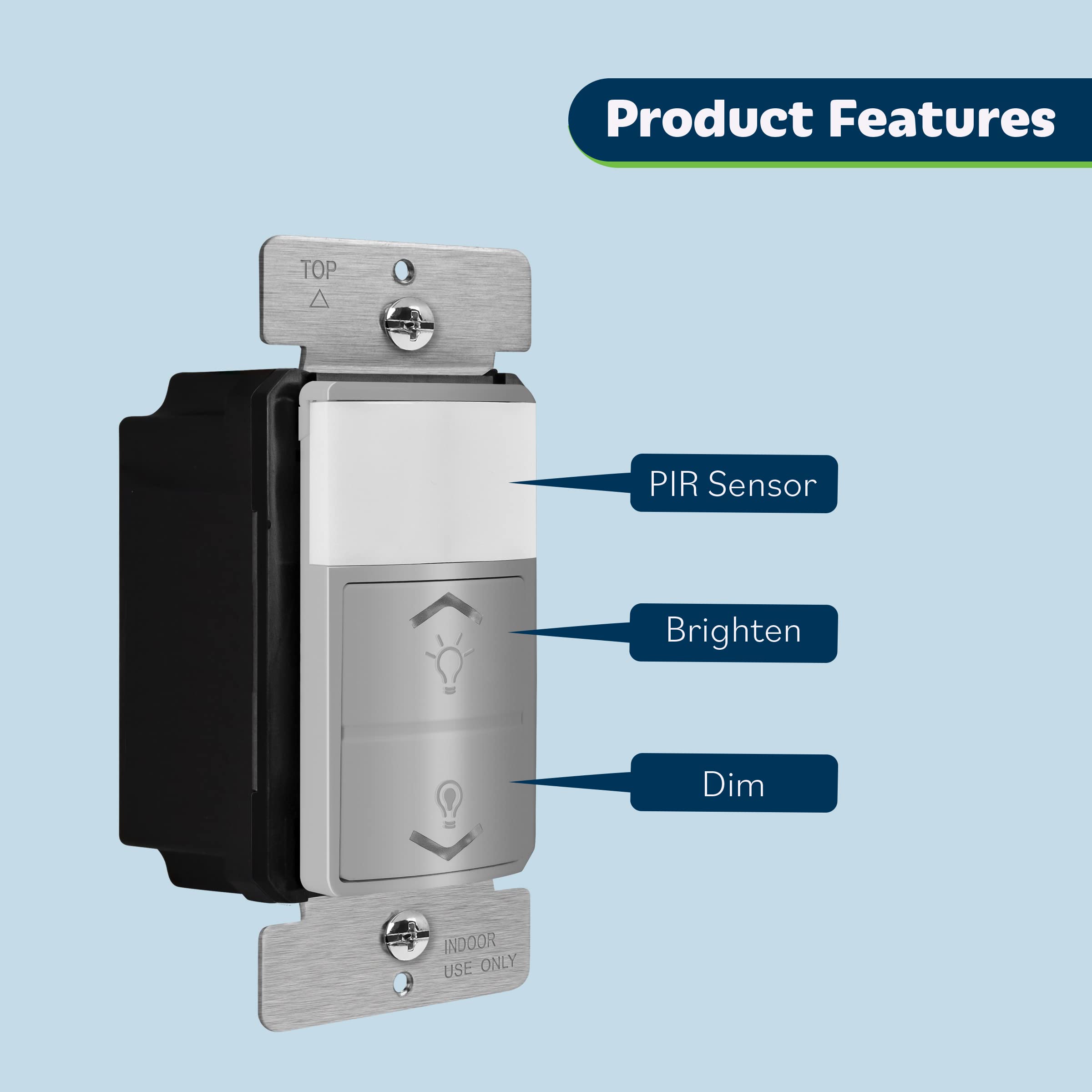 Snapklik.com : TOPGREENER Motion Sensor Light Switch Dimmer, Electronic ...