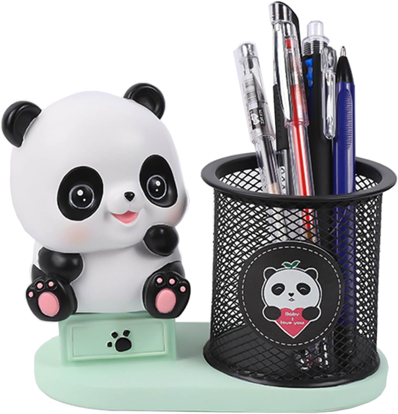 Amazon.com: HicnKK Cute Resin Pen Holder with Panda Sculpture Panda Pen ...
