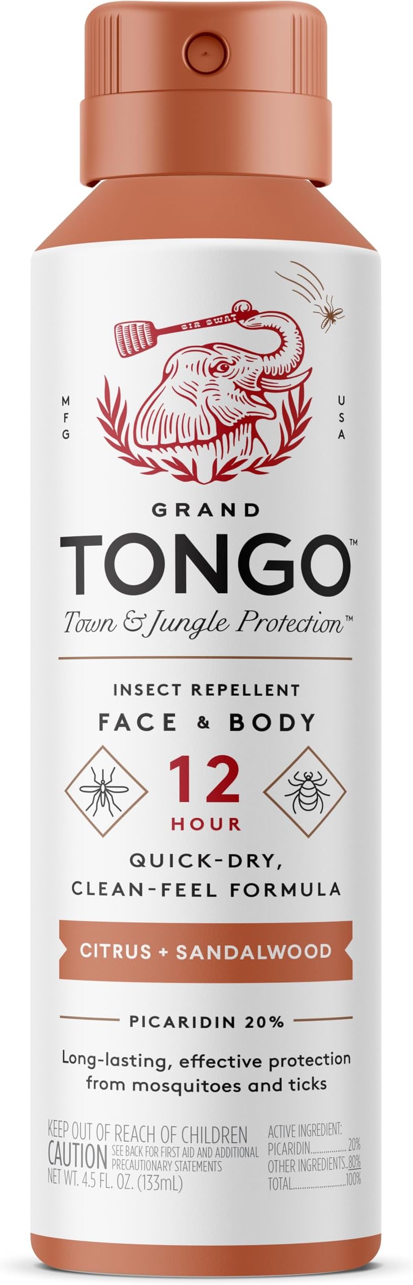 Amazon.com: Grand Tongo DEET-Free Insect Repellent with Picaridin, The ...