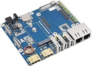 Wi-Fi 6 Dual ETH Carrier Board for Raspberry Pi Compute Module 4 CM4 ...