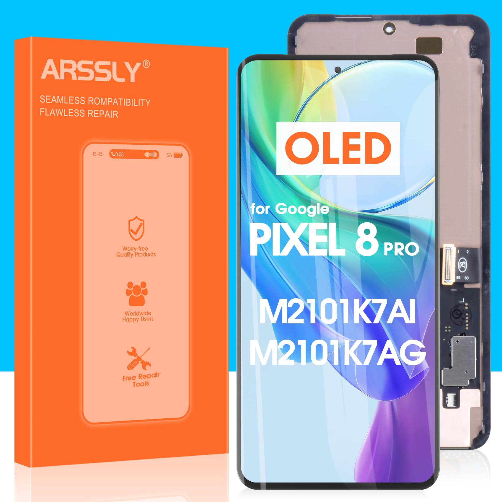 A03s Screen Replacement Google Pixel 8 Pro GC3VE,G1MNW LCD Display ...