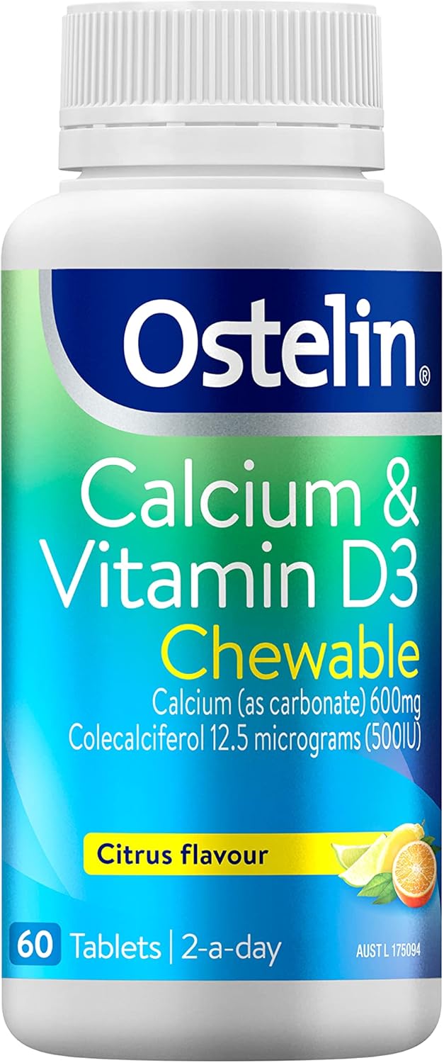 Ostelin Calcium and Vitamin D3 Chewable - Supports Bone Strength ...