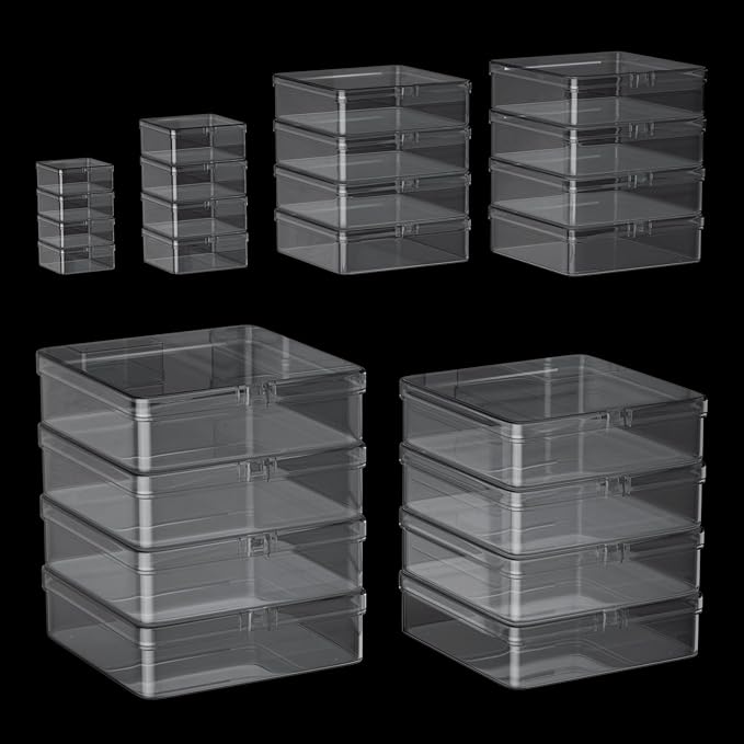 Amazon.com - Oarolloy 24pcs Small Storage Containers 6 Mixed Sizes Mini ...