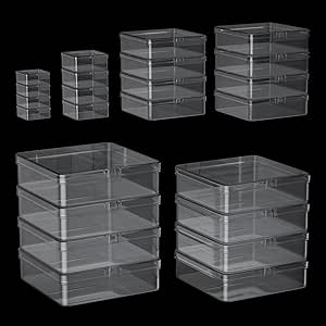 Amazon.com - Oarolloy 24pcs Small Storage Containers 6 Mixed Sizes Mini ...
