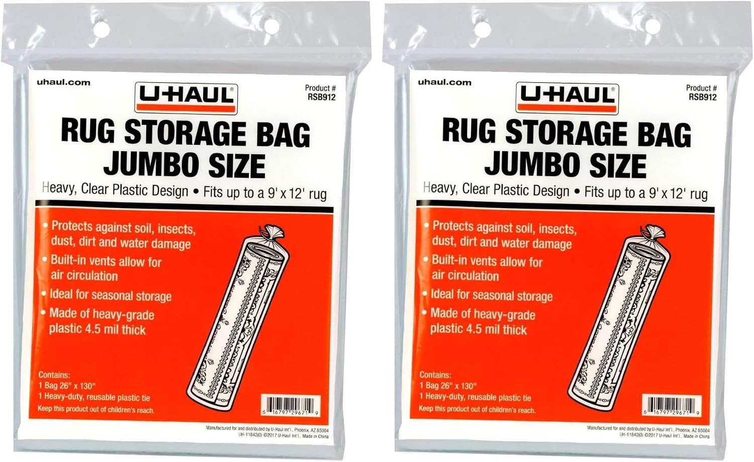 Amazon.com: U-Haul Jumbo Rug Storage Bag (Fits Rugs up to 9' x 12 ...