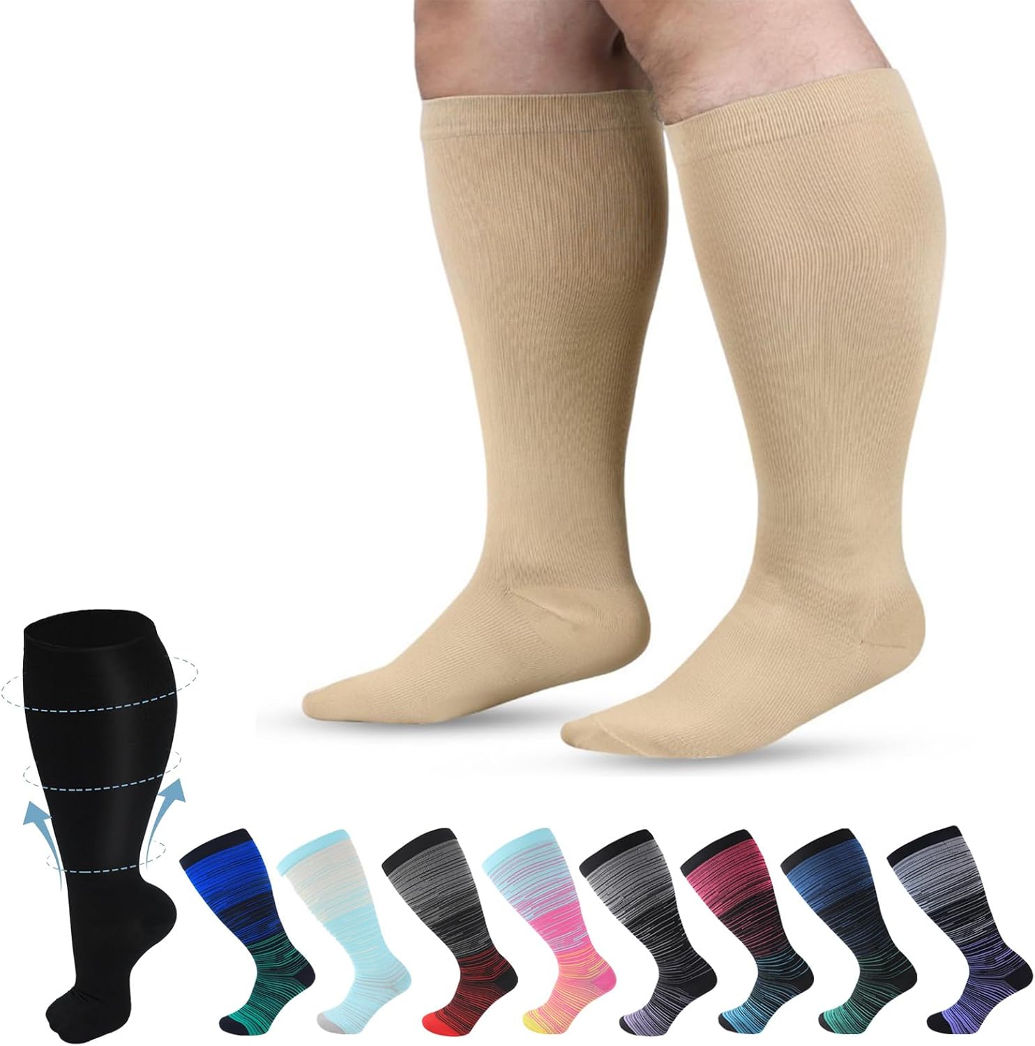 Everstride Compression Socks For Women Wide Calf, Everstride Advanced ...