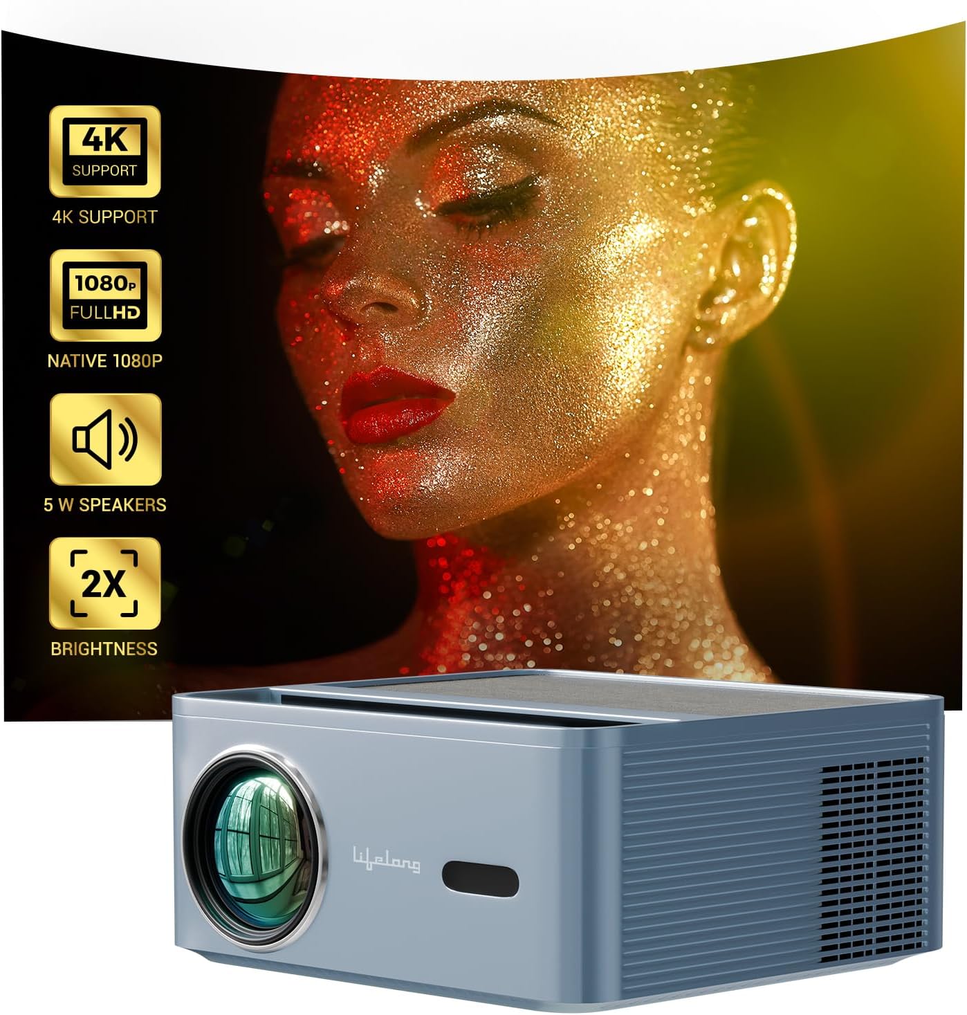 TOPTRO Q11 Max Projector for Home 4K True, 1080p Native, Dolby, 17000 ...
