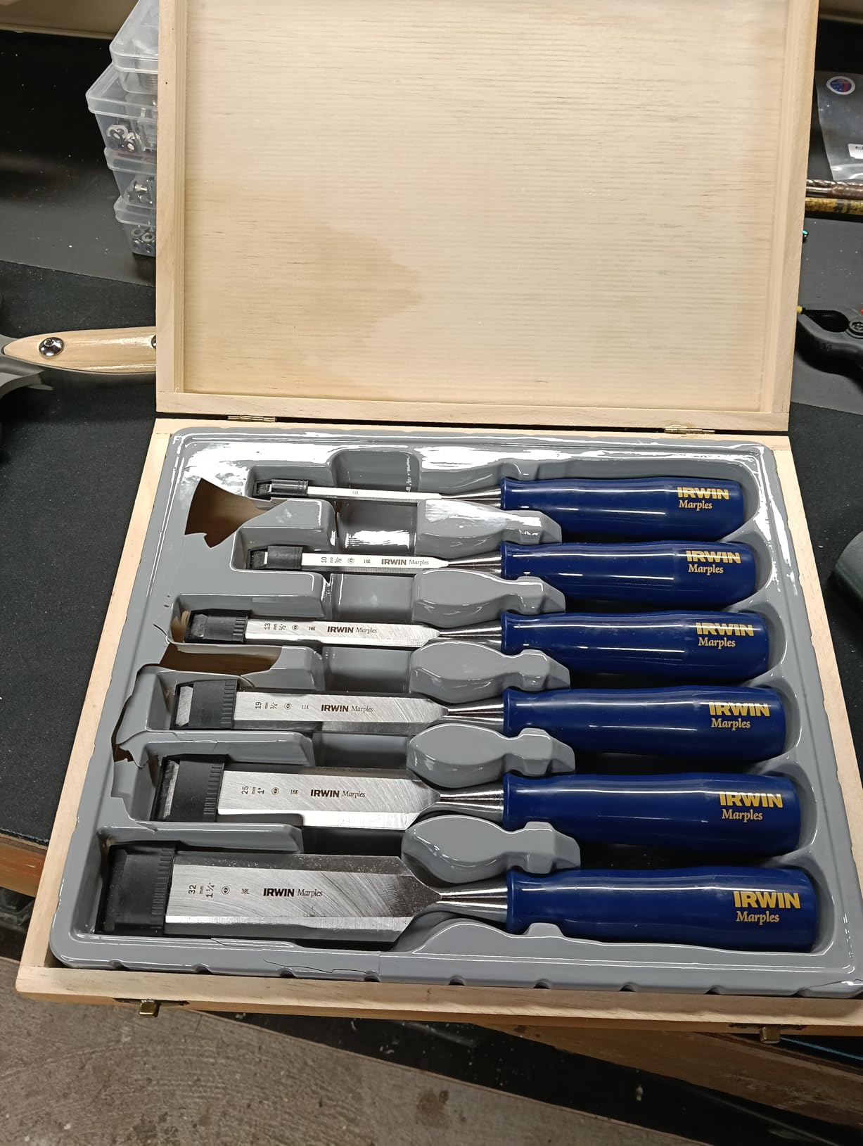 Marples Irwin M444 Blue Chip Bevel Edge Chisel - Set of 6 : Amazon.com ...