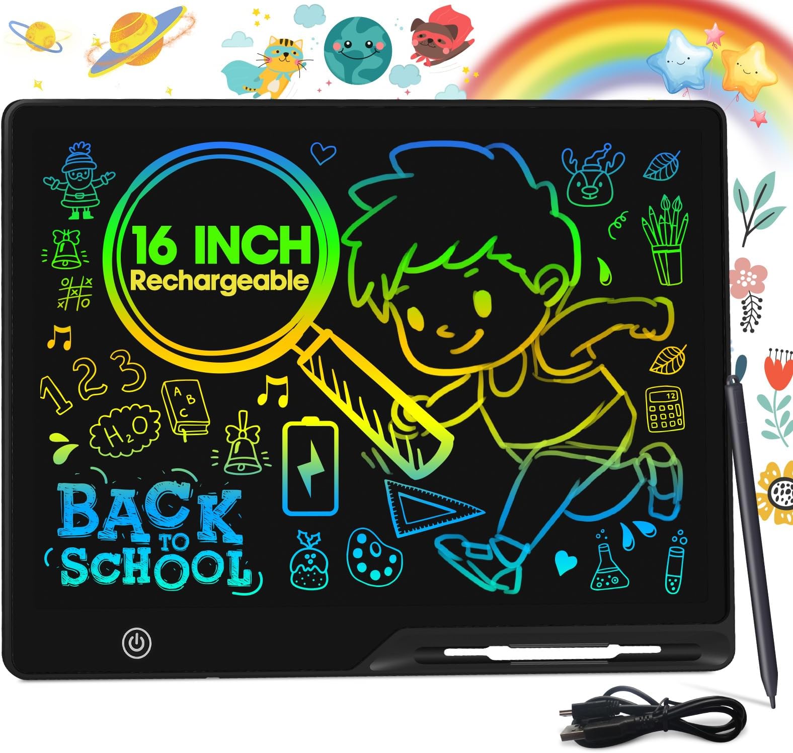 Amazon.com: 16 inch LCD Writing Tablet for Kids Adults,Colorful Drawing ...