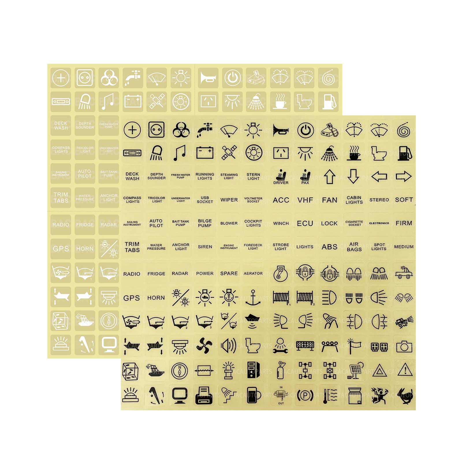 Amazon.com - 144 Clear Transparent Decal Black and White Stickers ...