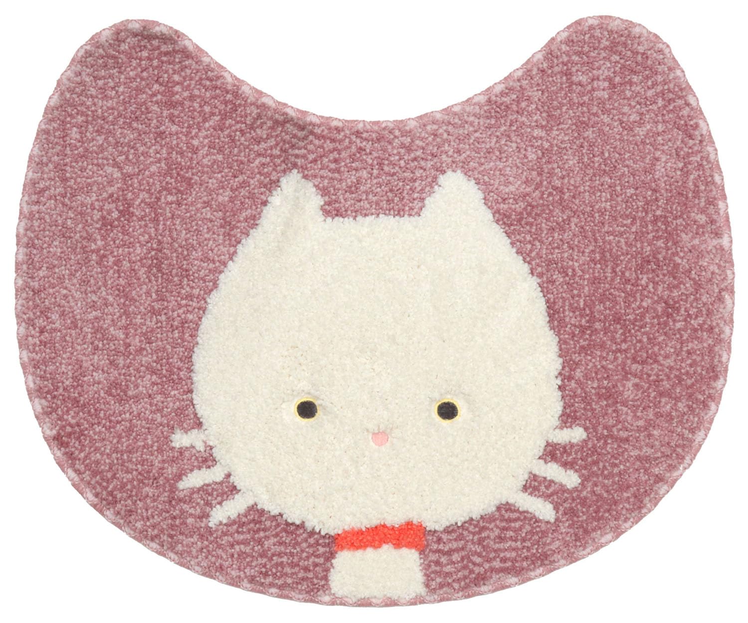Amazon｜isso ecco シャトロン トイレファブリック [トイレマット フタカバー スリッパ 猫 白猫 黒猫 かわいい ] (トイレマット単品, ピンク)｜トイレマット・タンクカバー ...