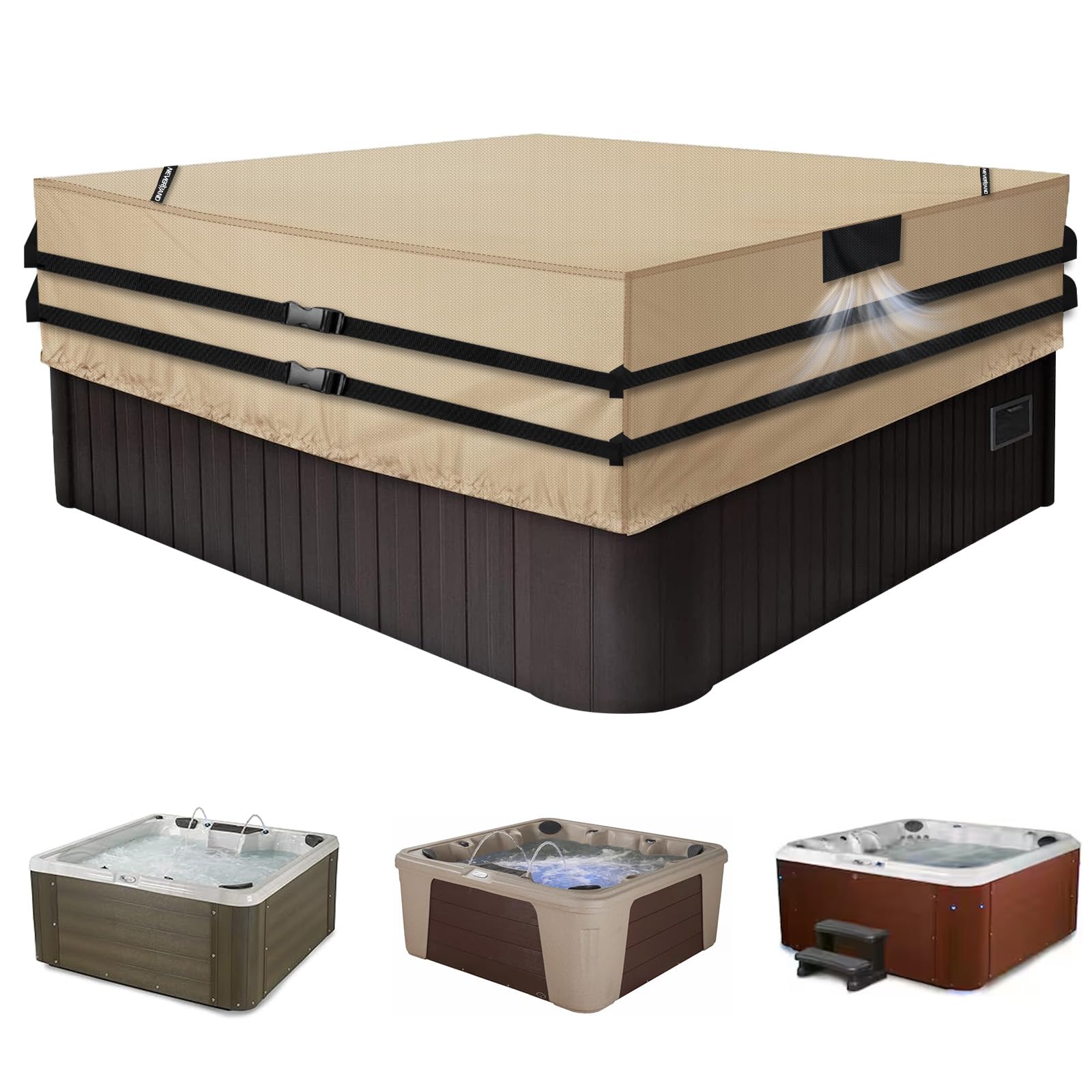 Amazon.com : NEVERLAND Hot Tub Cover, 800D Spa Covers for Hot Tub 86 x ...