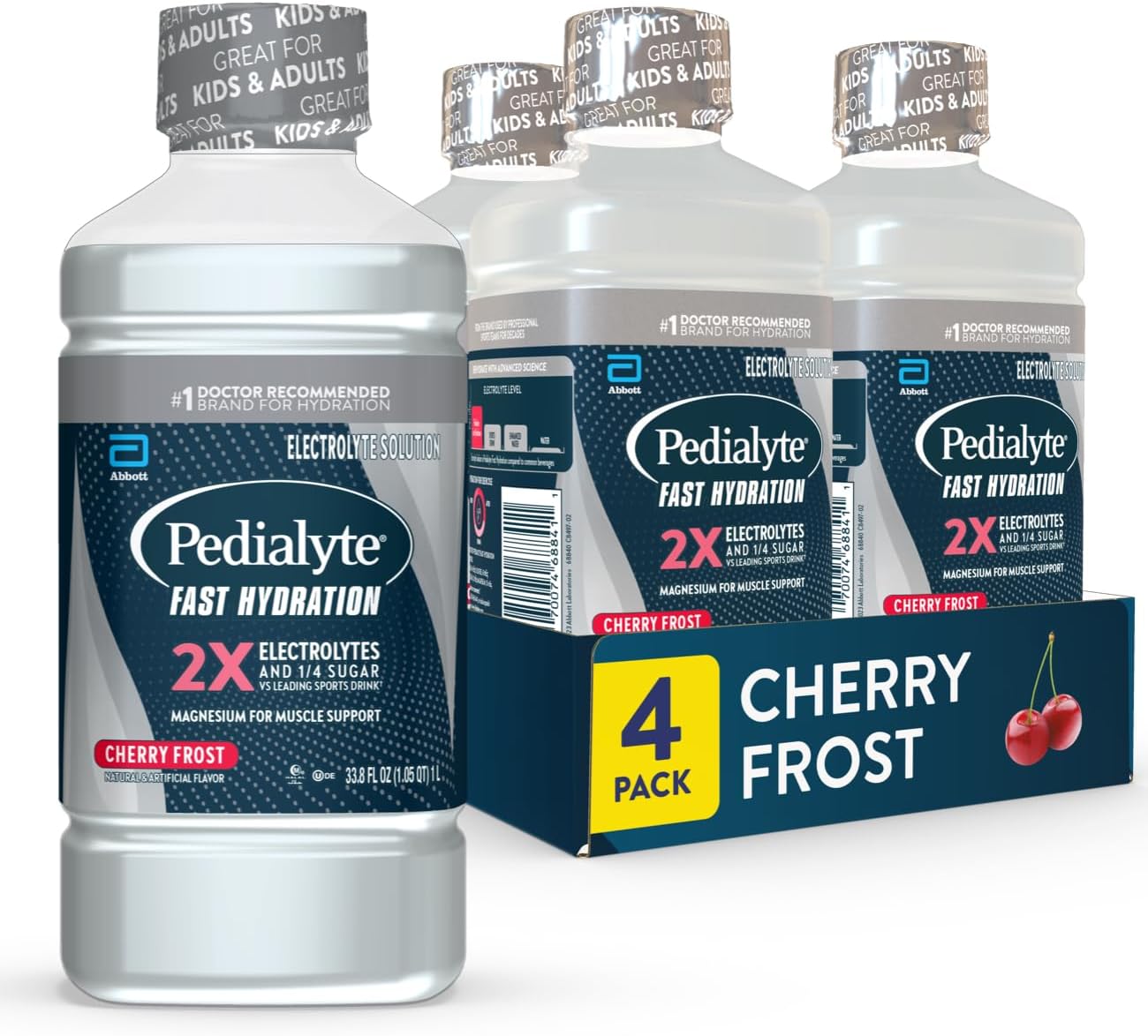 Amazon.com: Pedialyte Fast Hydration Electrolyte Solution, Cherry Frost ...