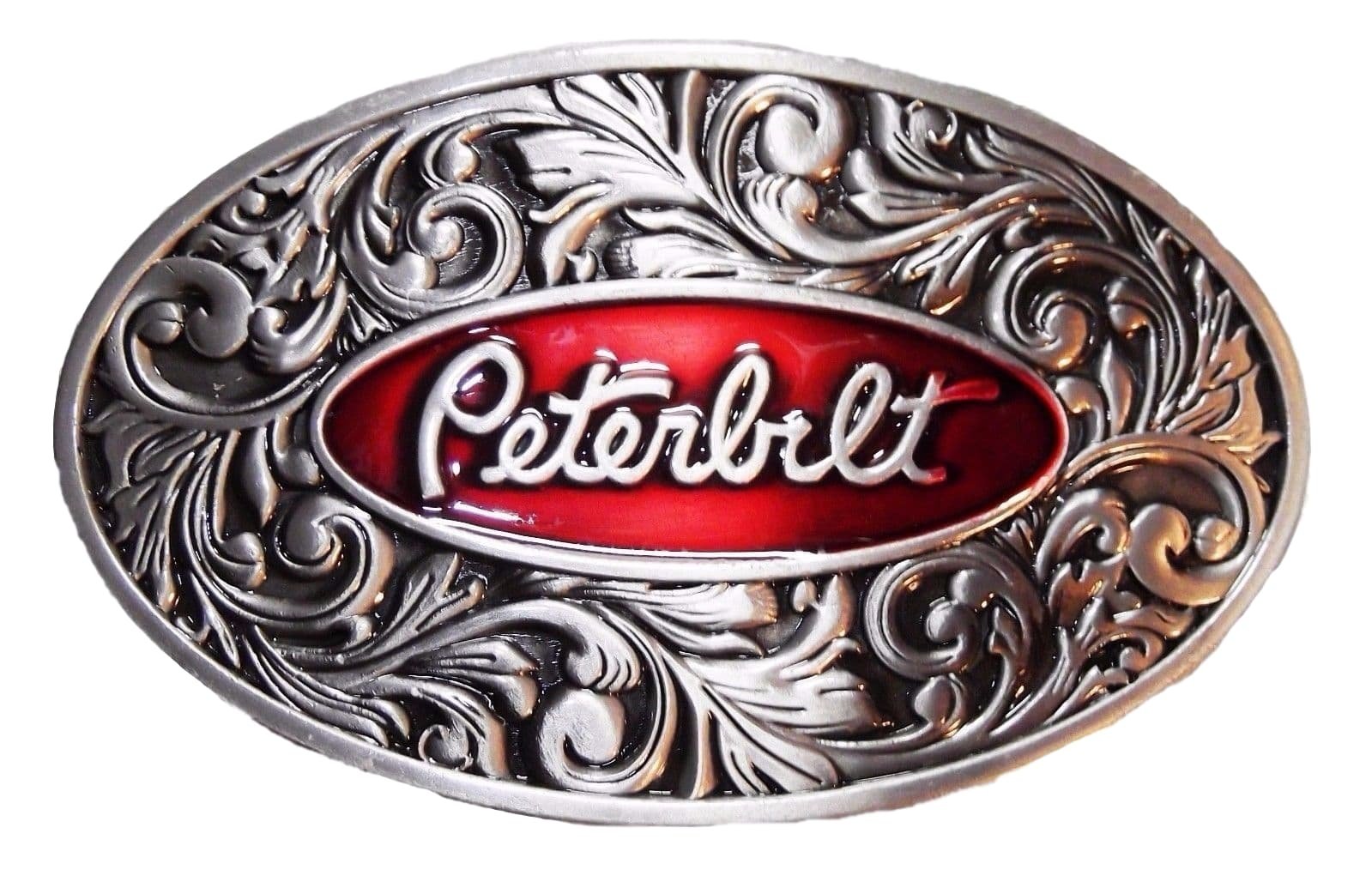 Amazon.com: PETERBILT Vintage Style Antique Pewter Finish Metal Enamel ...