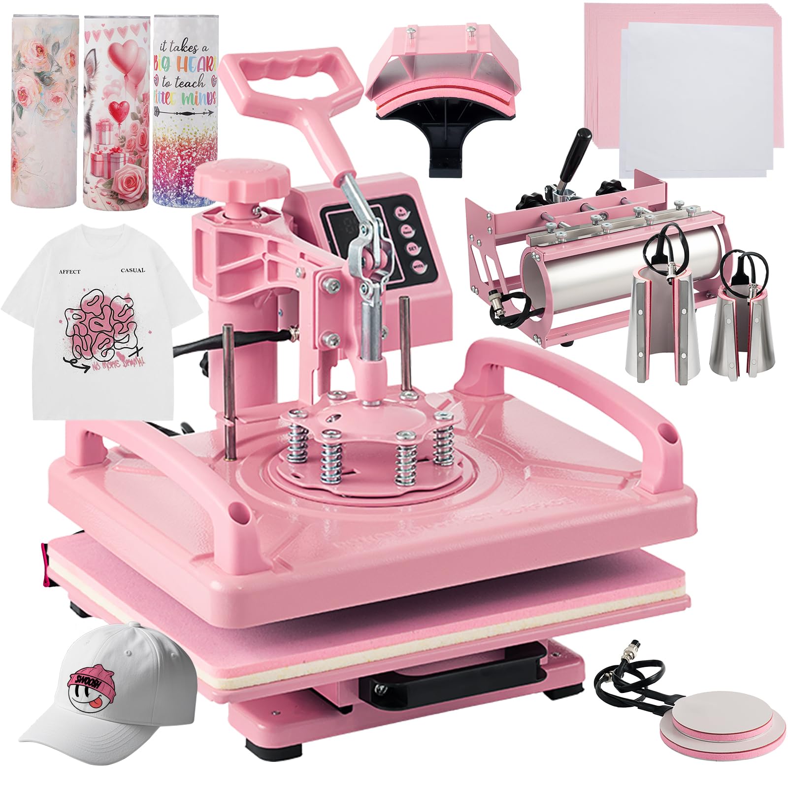 Amazon.com: Leomru 8 in 1 Heat Press Machine 12x15 Inch, Heat Press ...