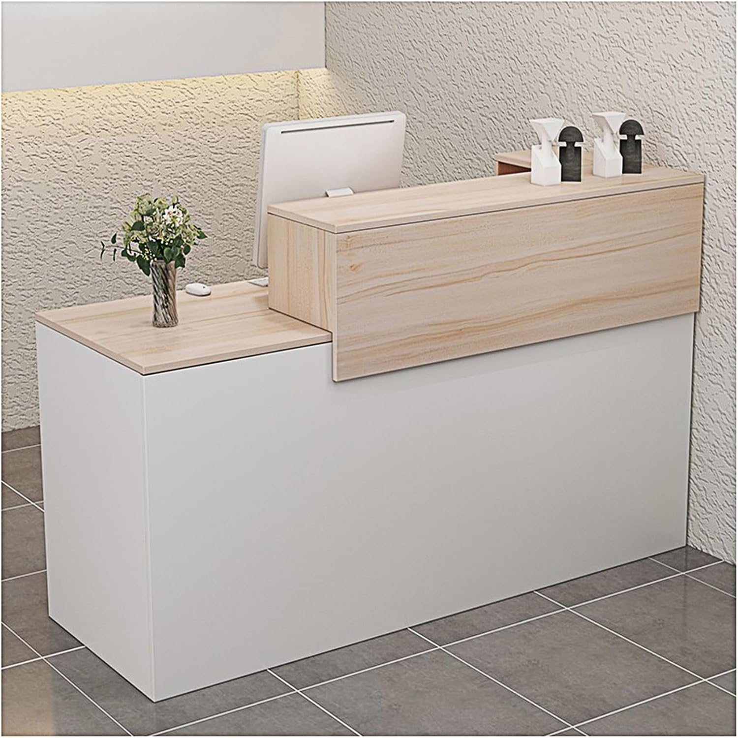 Amazon.com: Modern Reception Desk Counter Table,Reception Room Front ...