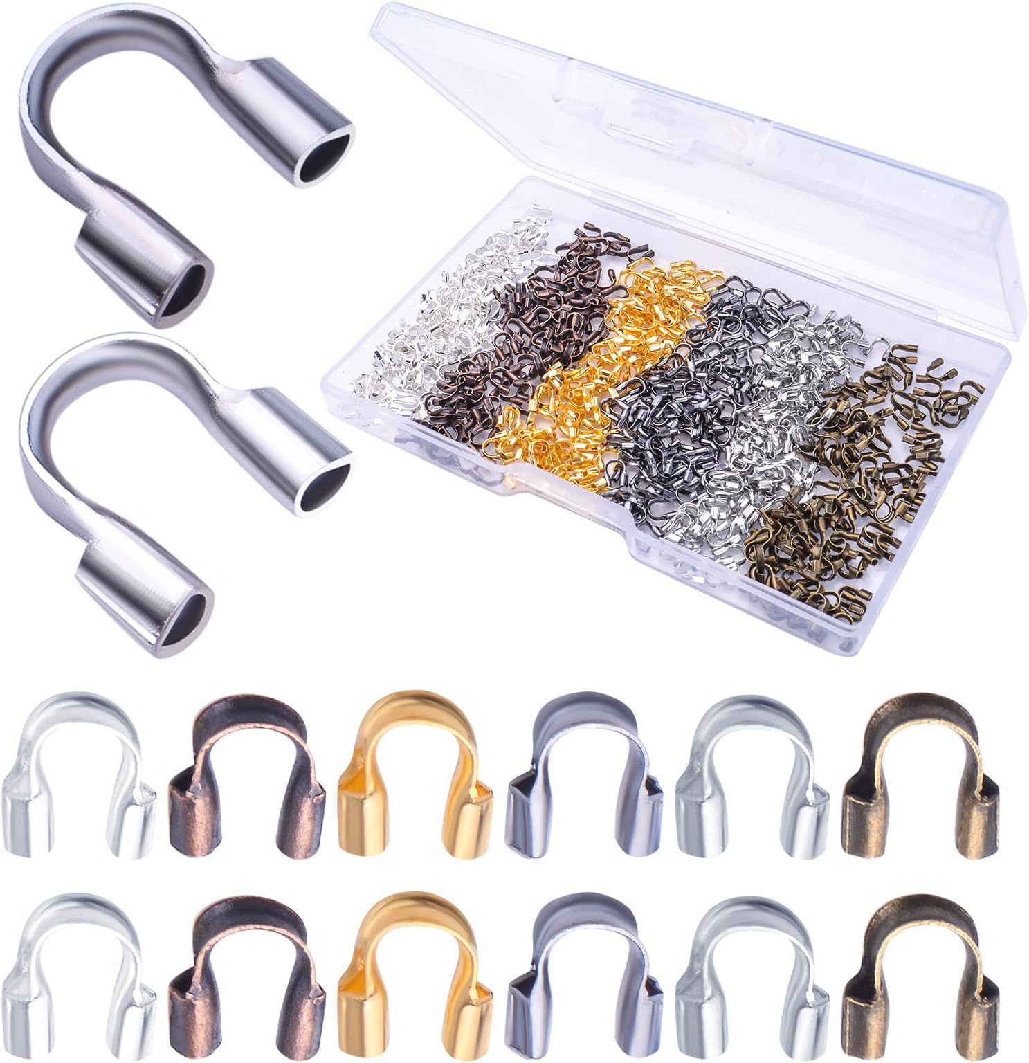 Amazon.com: 600 Pcs Brass Wire Protector, Fengek U Shape Wire Guardian ...