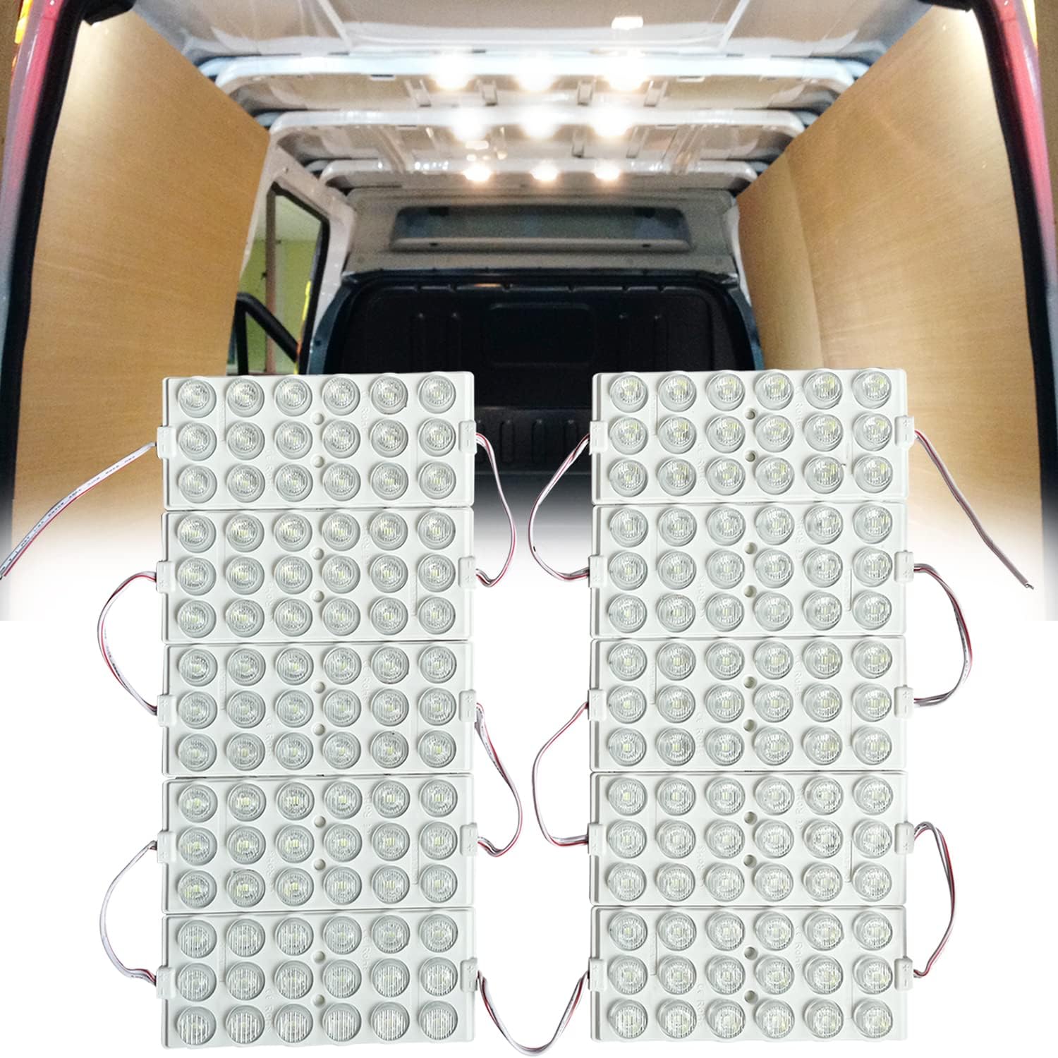 Amazon.com: Ampper 12V 180 LEDs Interior Van LED Light, LED Ceiling ...