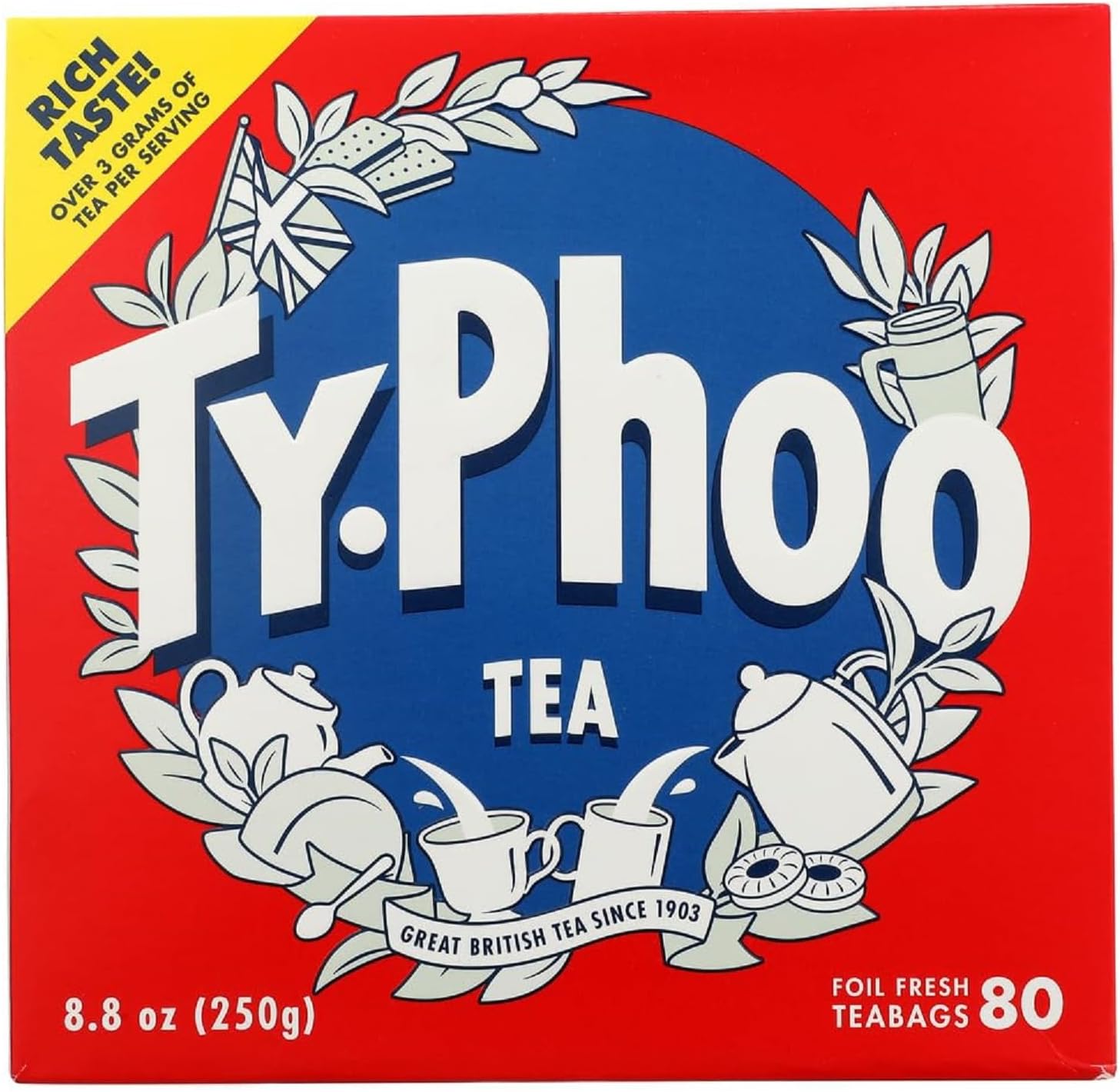 Amazon.com : Typhoo Tea Bags - 80 Pack : Grocery Tea Sampler : Grocery ...