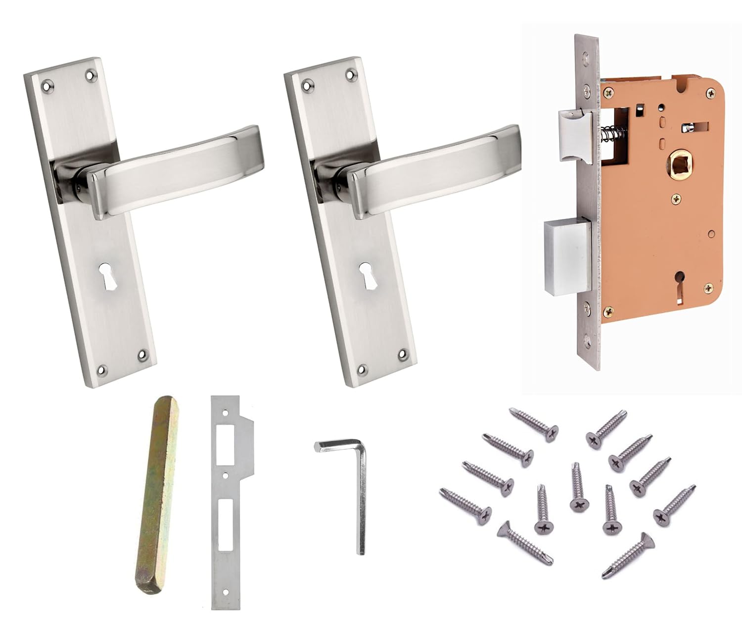 Jainson Locks Picasso Mortise Handle Door Lock Set with Long Key (KY ...