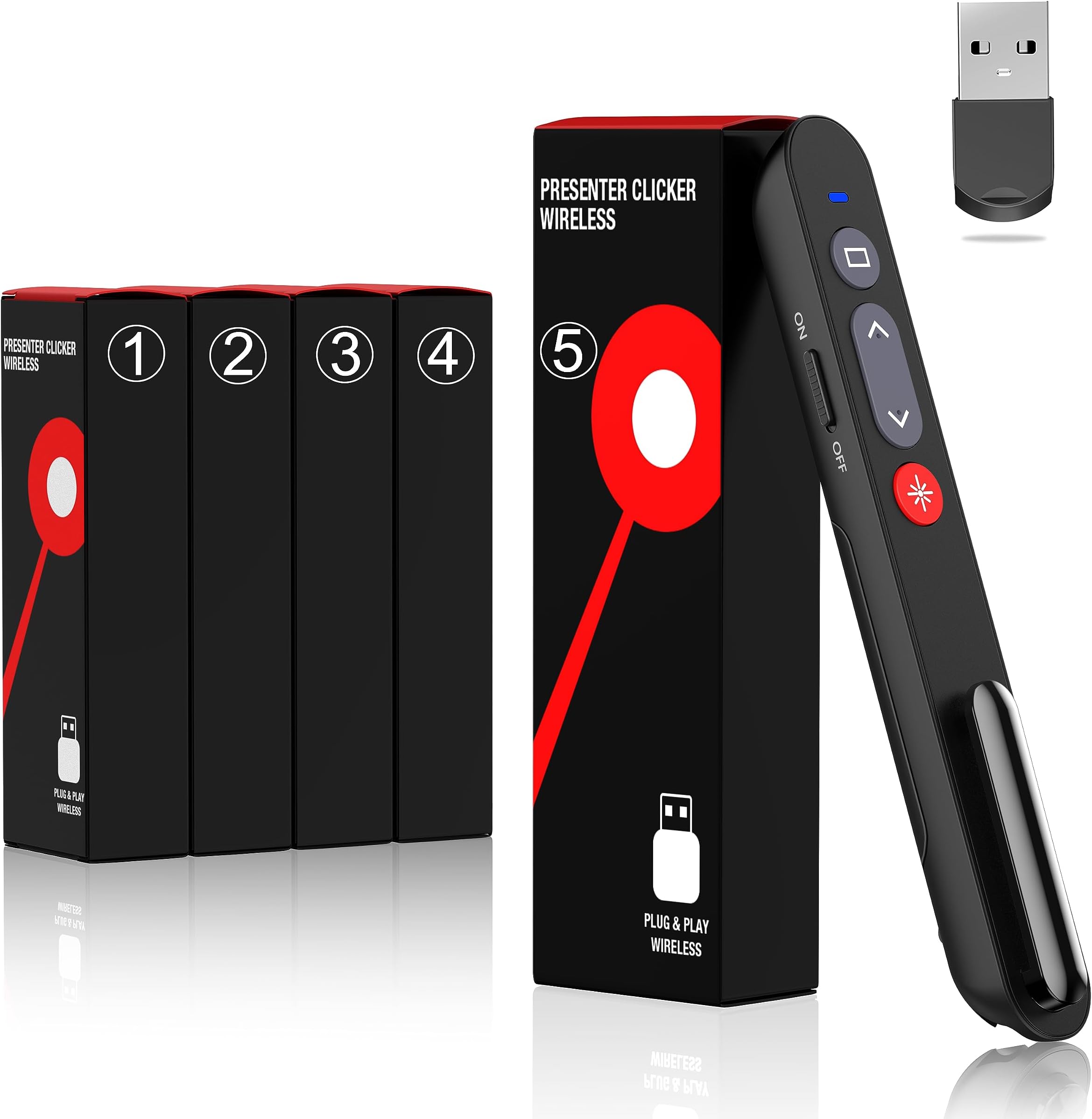 Amazon.com: Laser Pointer for Presentations, Wireless Presenter Clicker ...