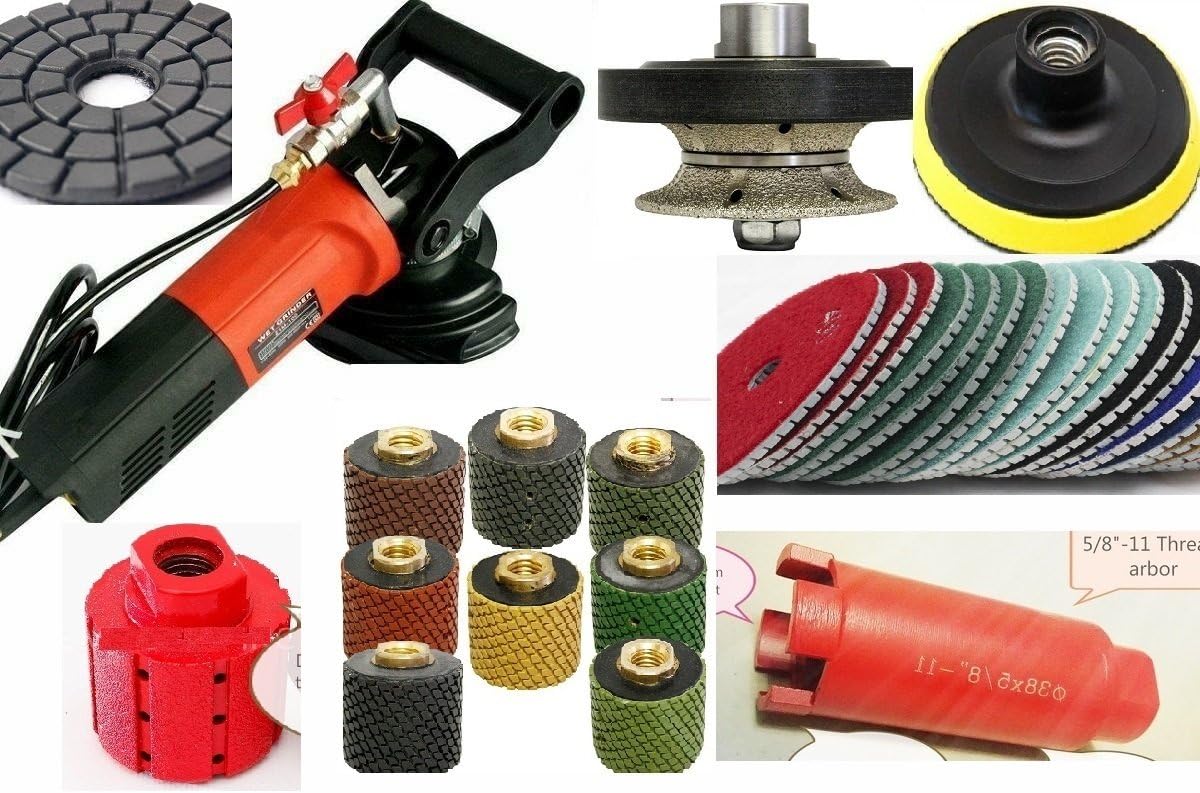 Wet Polisher Diamond 1-1/4" Full Bullnose Router Polishing Pad 2" sink ...