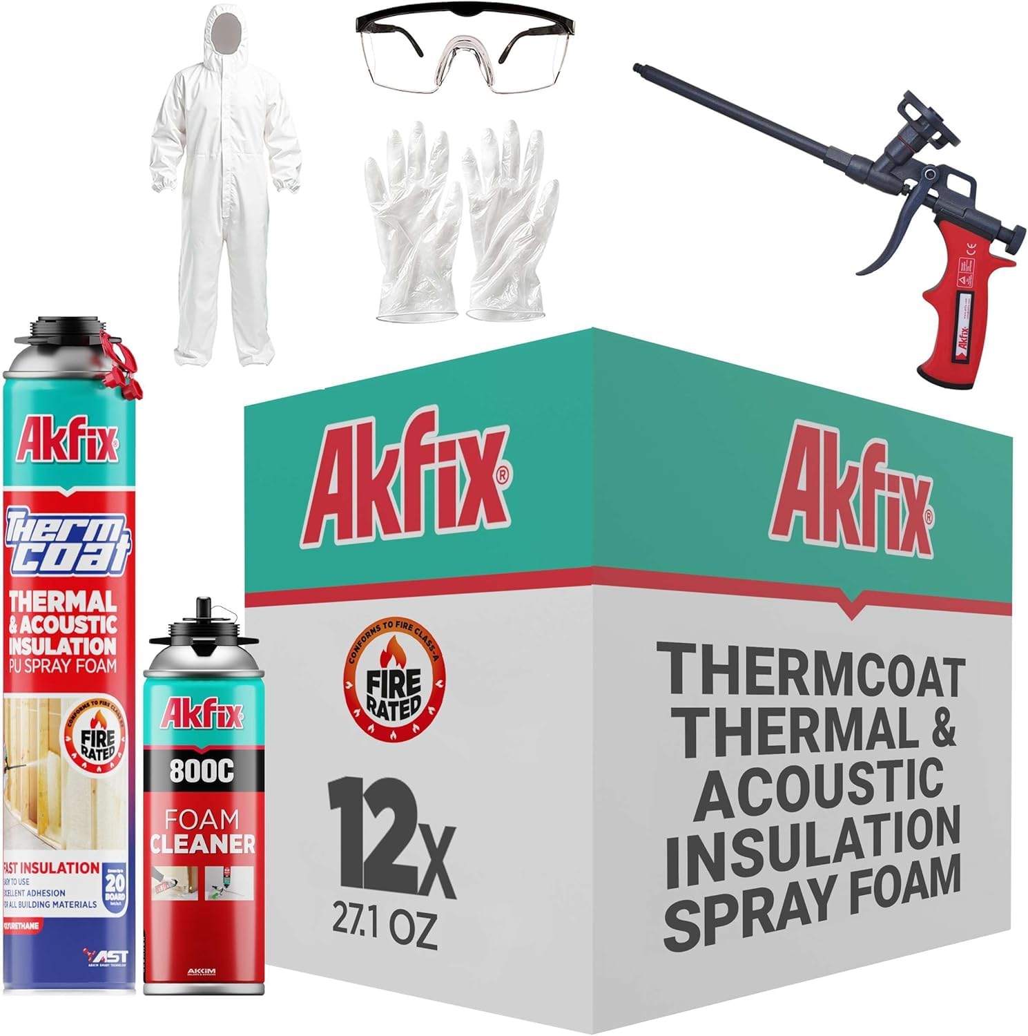 Snapklik.com : Akfix Thermcoat Spray Foam Insulation Kit