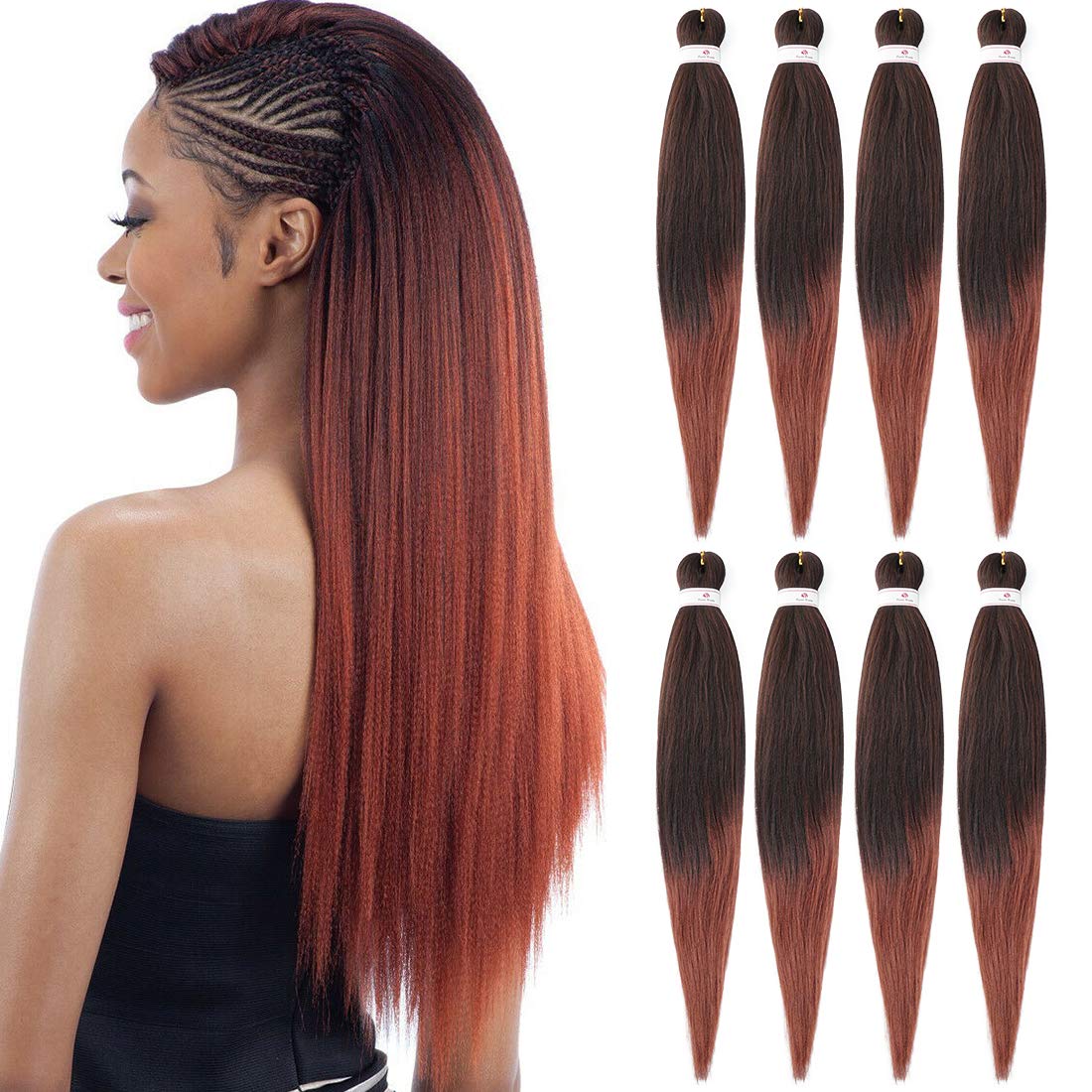 Amazon.com : Pre-stretched Braids Hair 26 Inch 8 Packs Professional ...