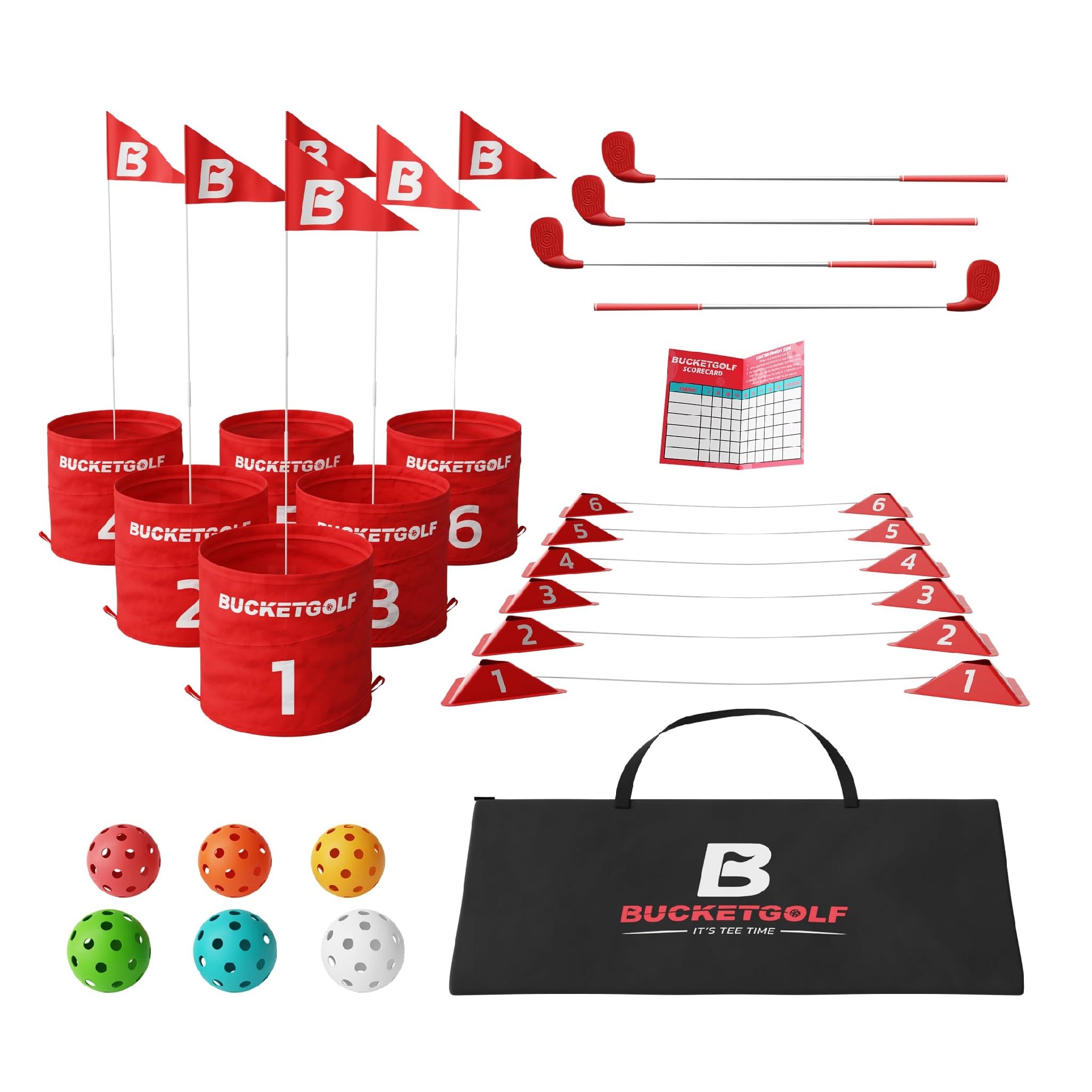 Amazon.com: bucketgolf Game 6 Hole Bundle with Clubs - The Best ...
