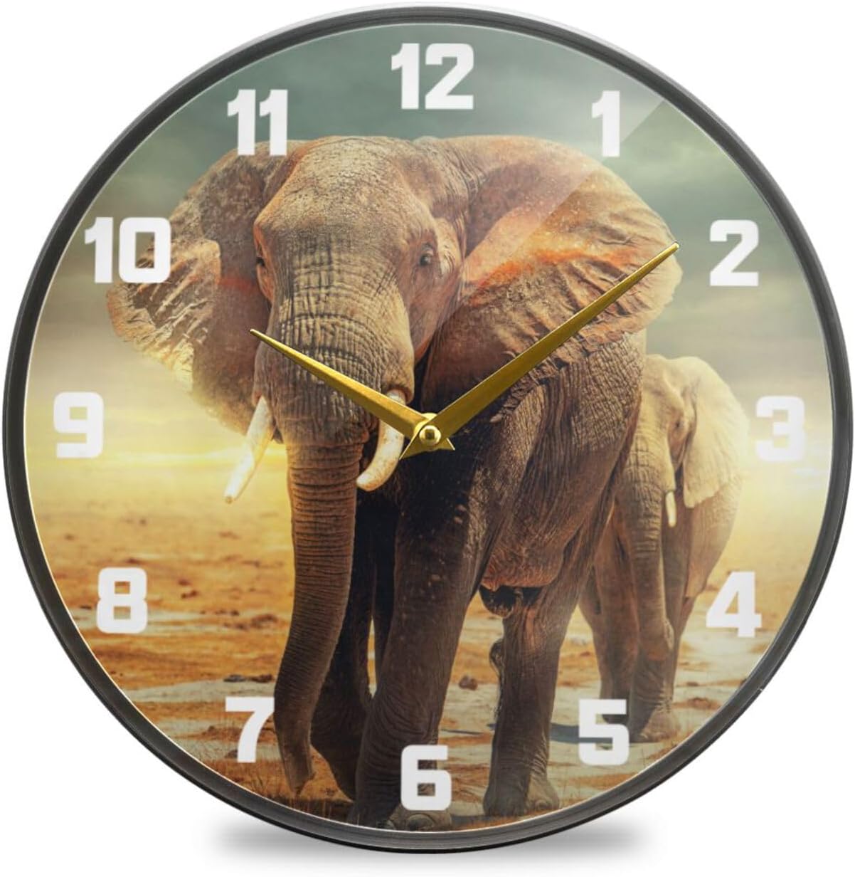 Amazon.com: Biekeya 12 Inch Large Digital Silent Wall Clock Battery ...