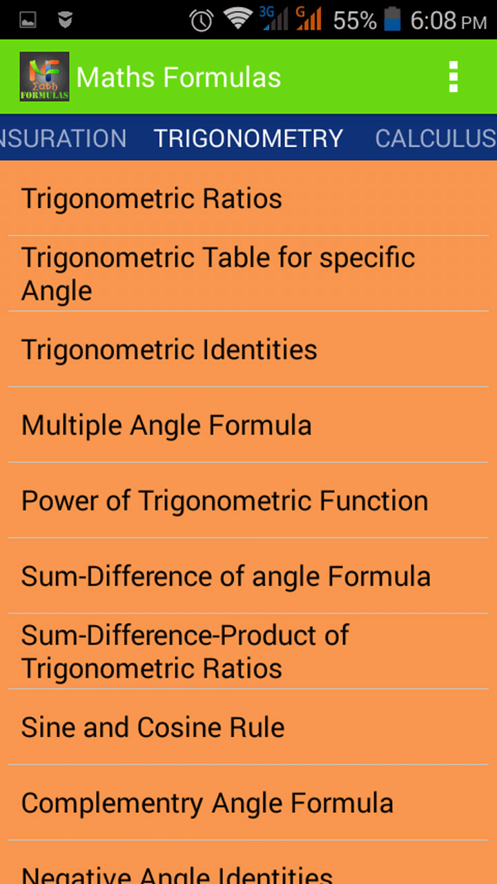 Maths Formulas - App on Amazon Appstore