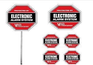 Amazon.com: VAS SECURITY SIGN - #105 Burglar Warning Sign KiT 2 Signs ...